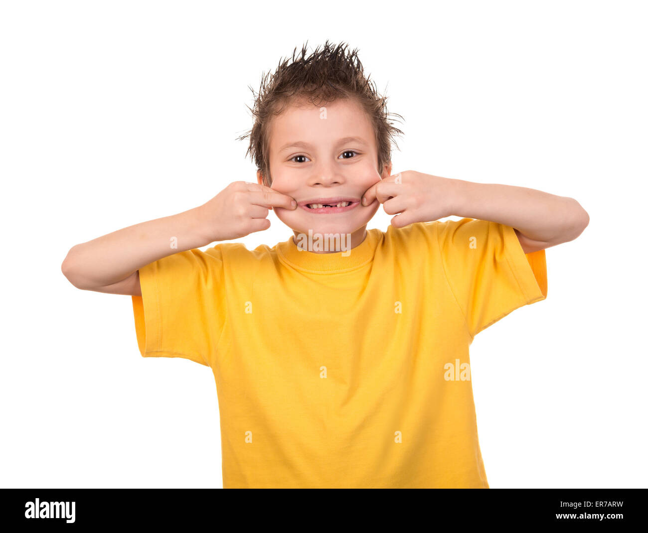 happy boy portrait on white Stock Photo - Alamy