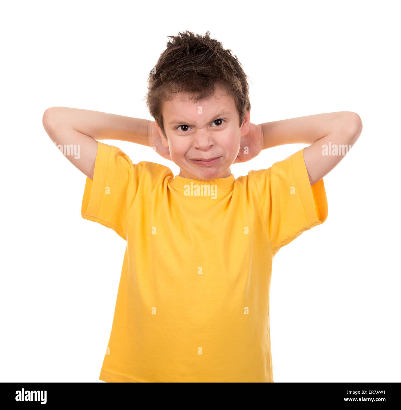 happy boy portrait on white Stock Photo - Alamy