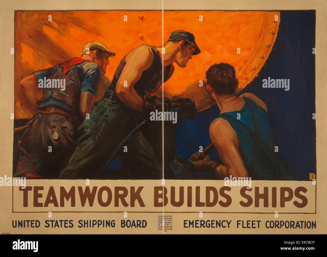 Teamwork builds ships Stock Photo - Alamy