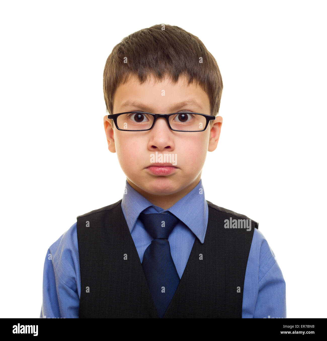 portrait of a boy in business suit on white Stock Photo - Alamy