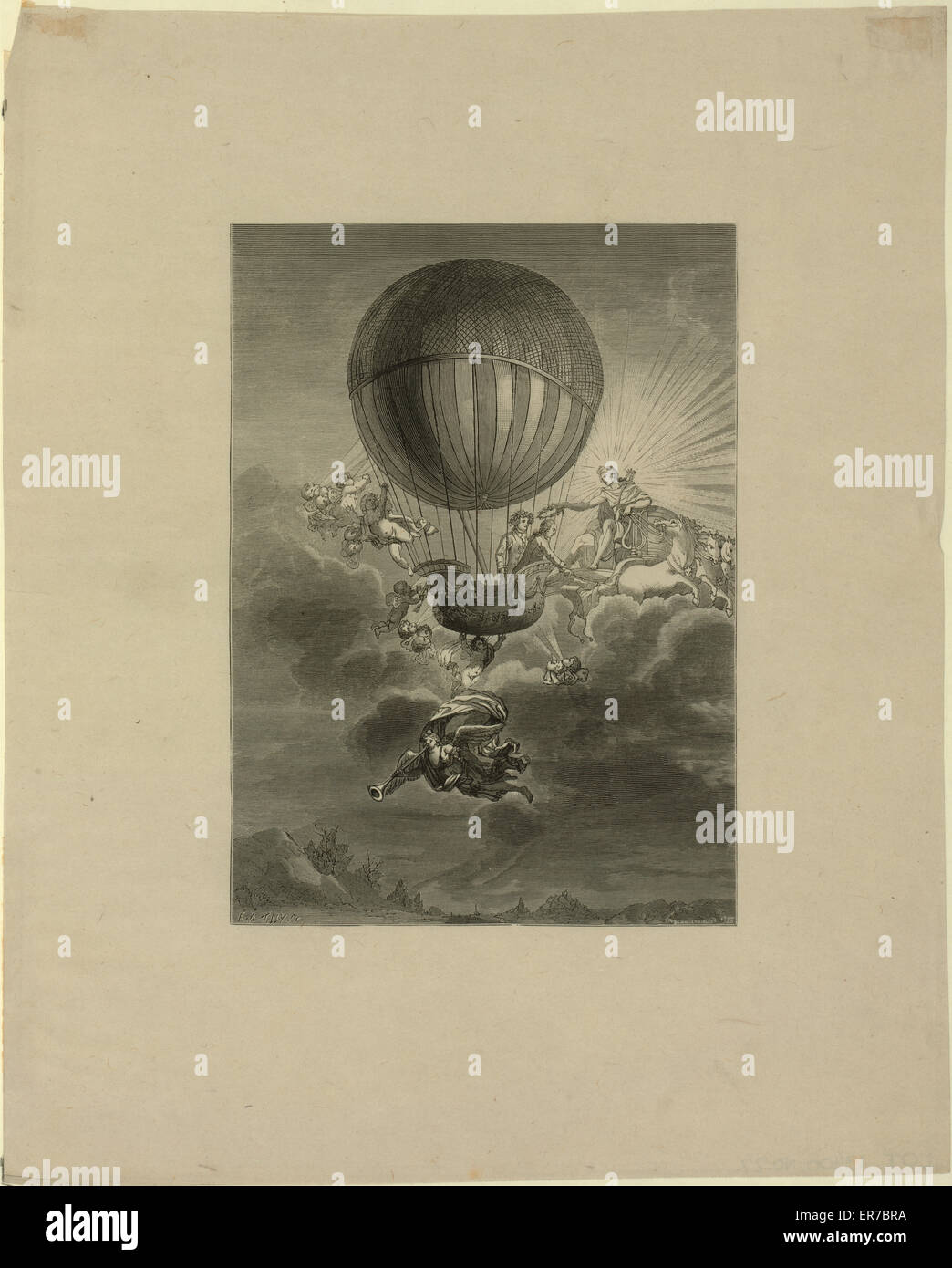 French balloonist Jacques Alexandre Cesar Charles receiving Stock Photo ...