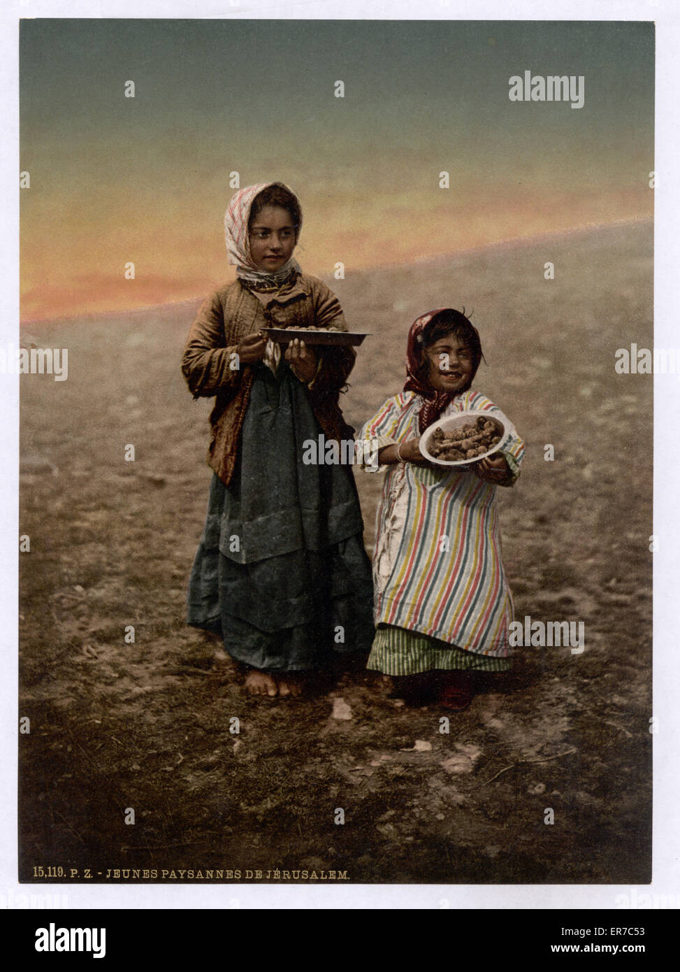 Native children from neighborhood of Jerusalem, Holy Land Stock Photo ...