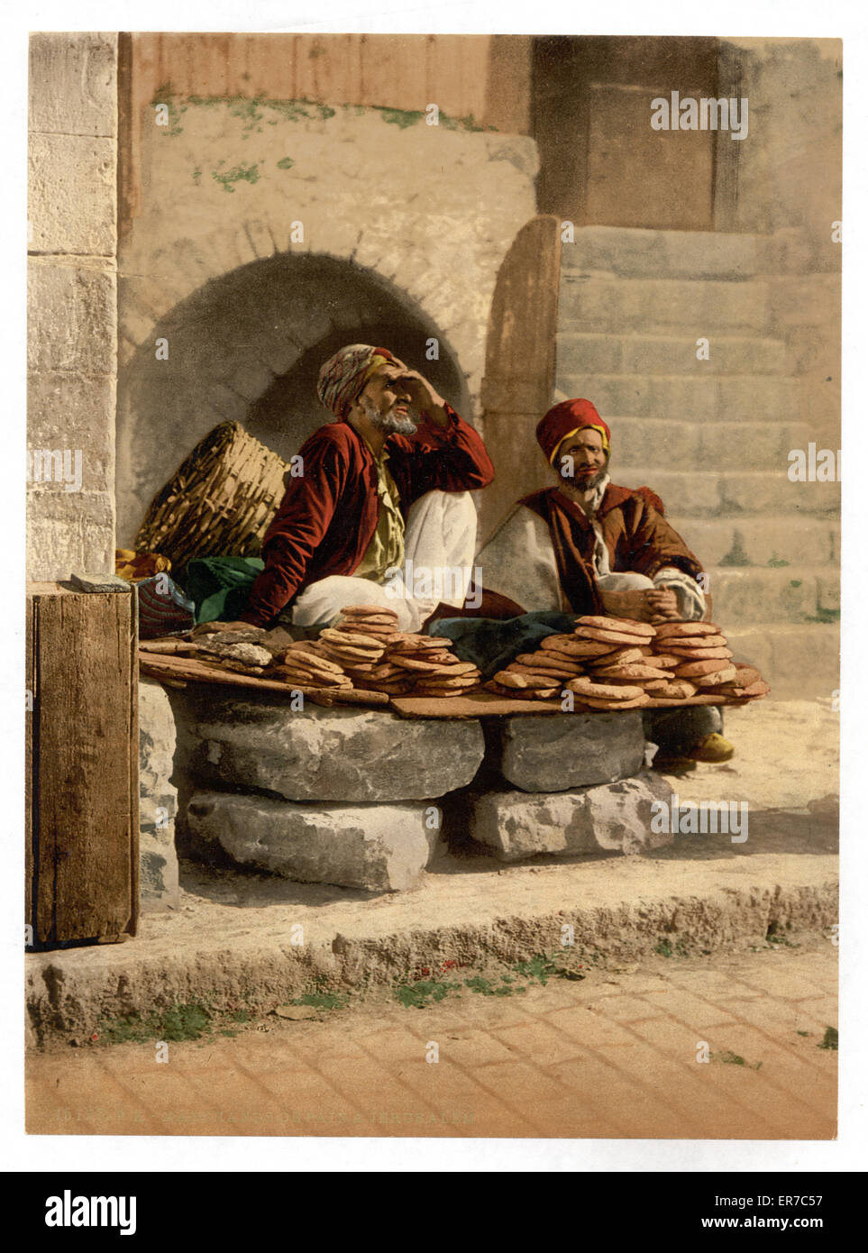 Bread seller of Jerusalem, Holy Land Stock Photo - Alamy