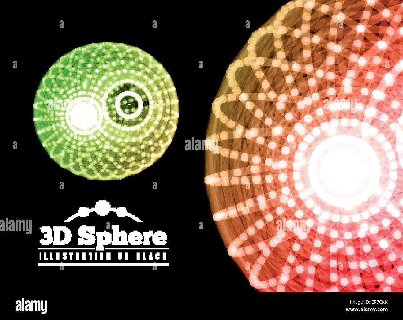 Sphere with connected lines and dots Stock Vector Images - Alamy