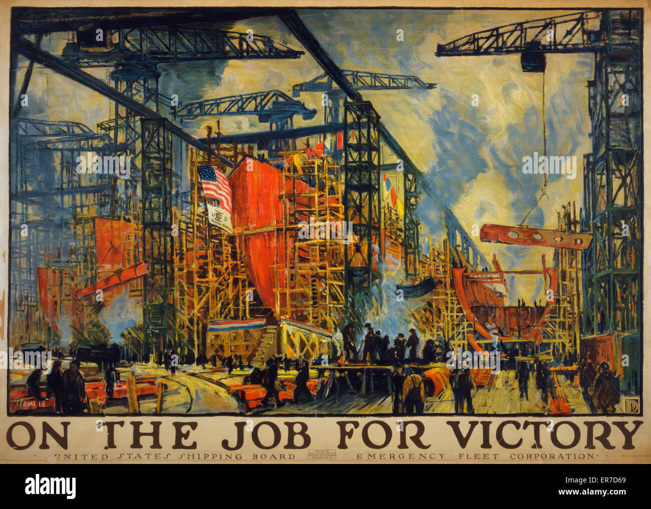 On the job for victory United States Shipping Board, Emergen Stock ...