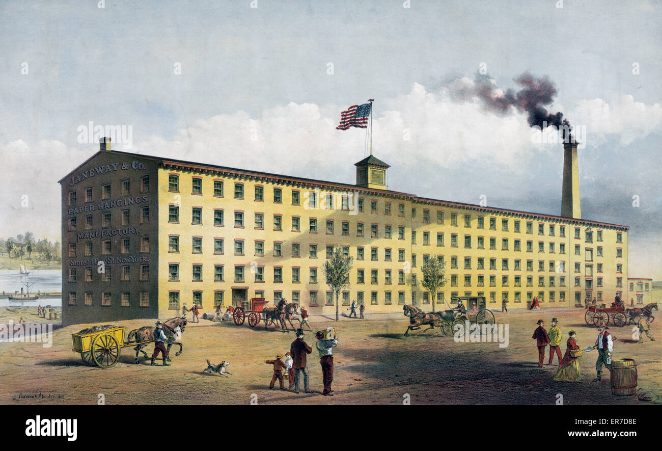 Janeway & Co., paper hangings manufactory, New Brunswick, N Stock Photo ...