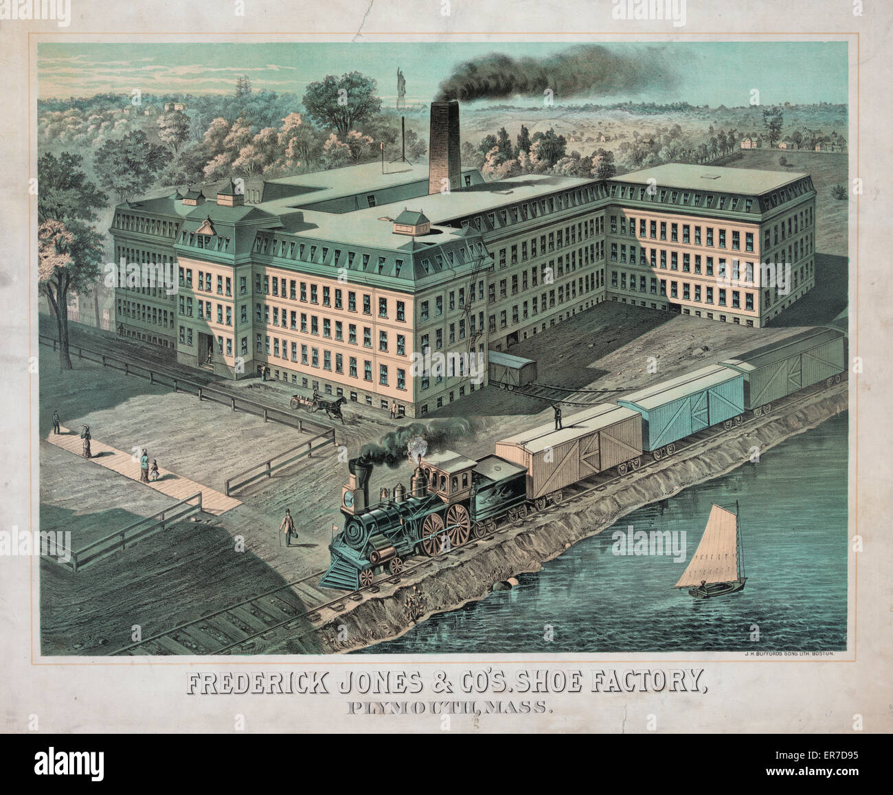 Frederick Jones & Co's. shoe factory, Plymouth, Mass Stock Photo - Alamy