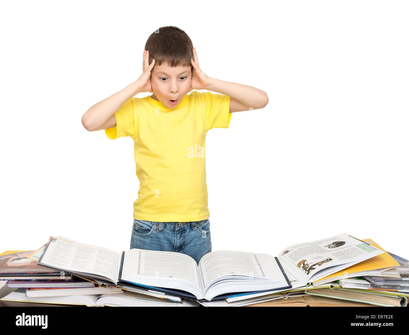 boy read a book Stock Photo - Alamy