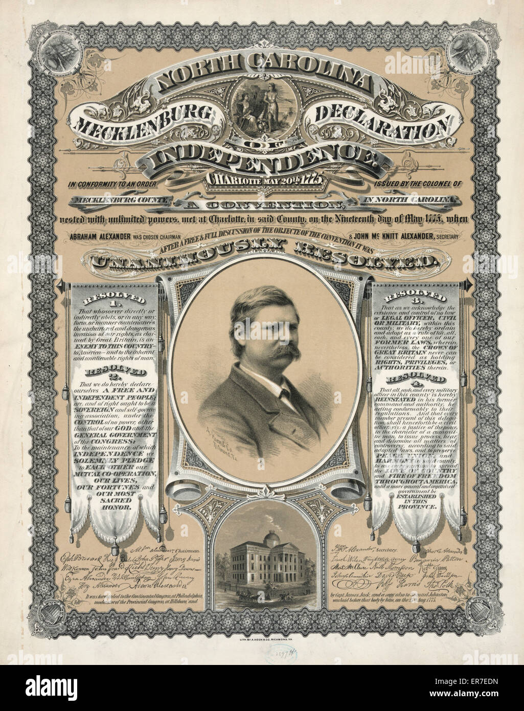 Mecklenburg declaration of independence hi-res stock photography and ...