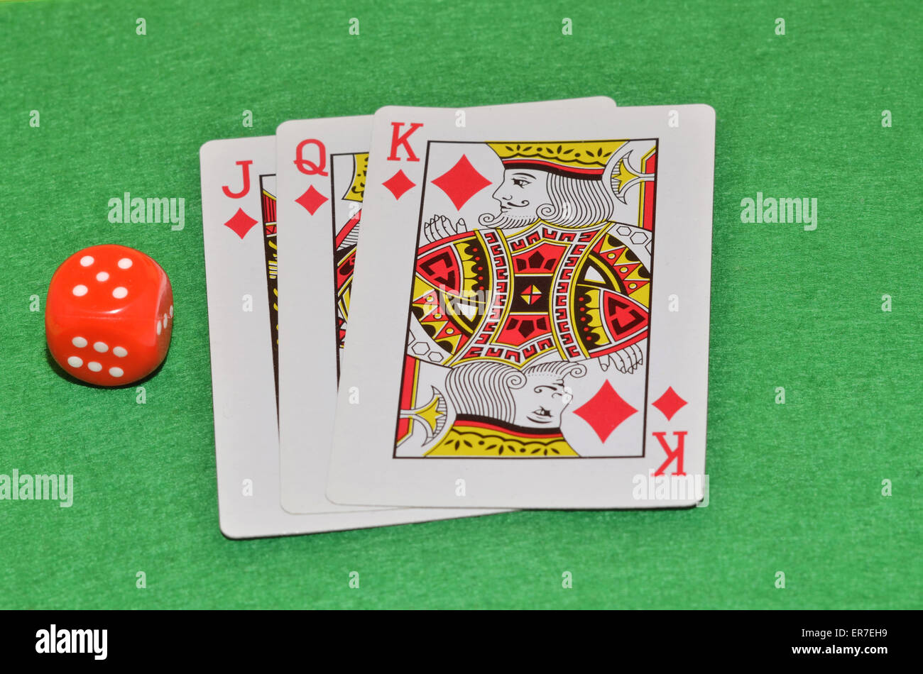 Cards & Dice Stock Photo - Alamy