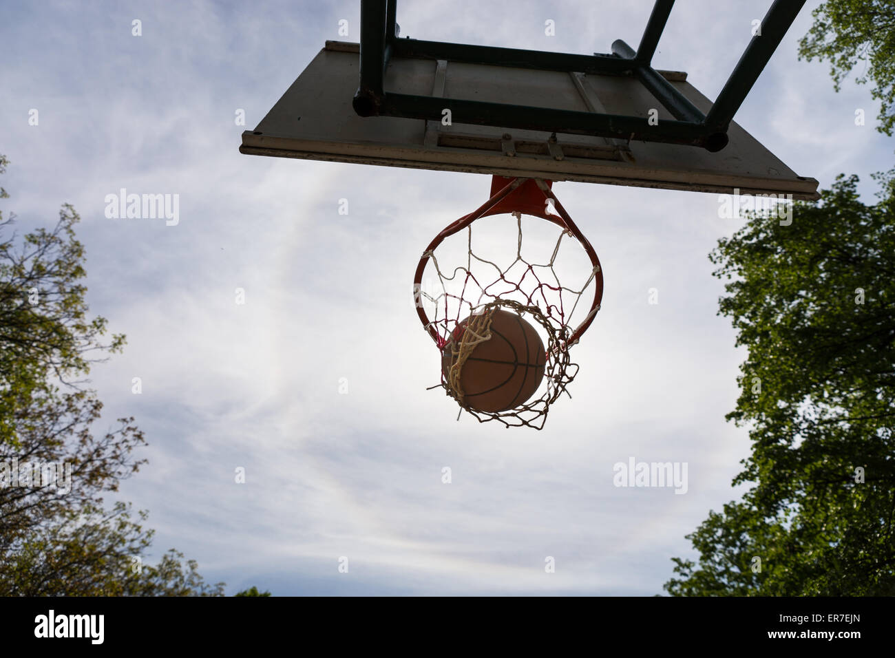 View from below backboard hi-res stock photography and images - Alamy