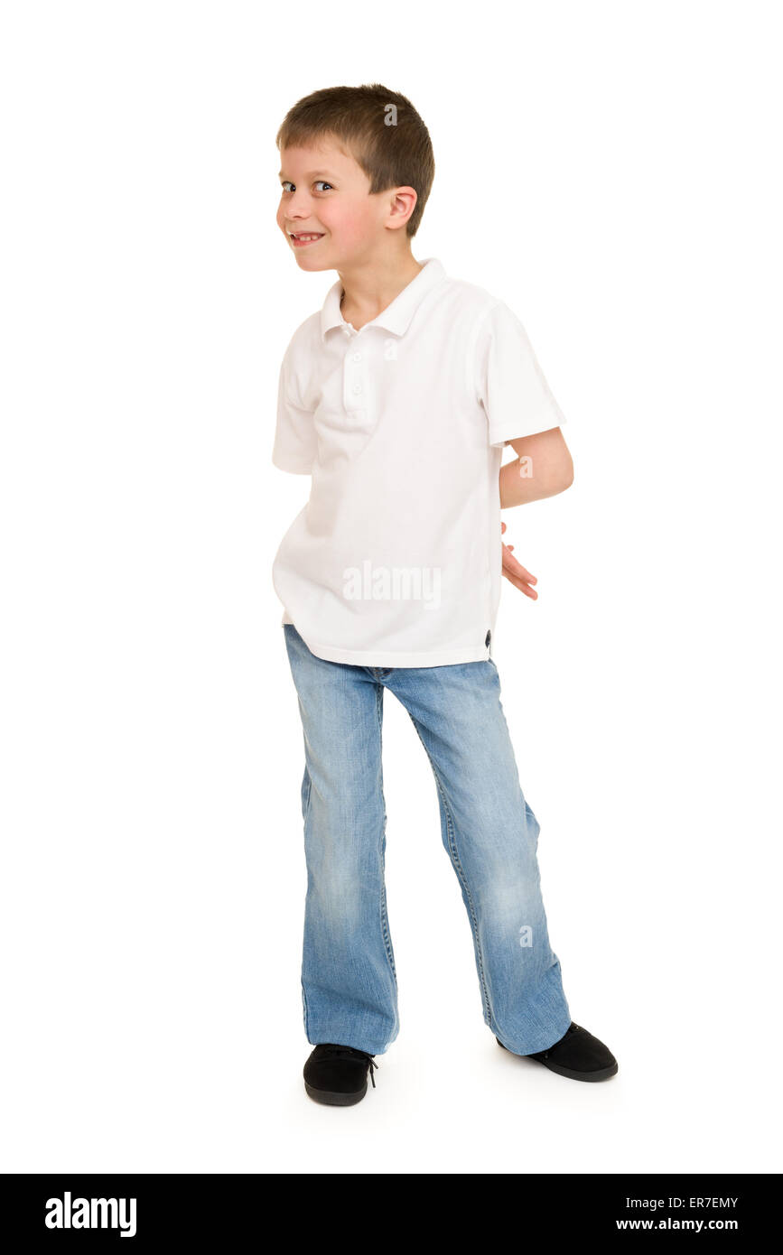 boy portrait in studio on white Stock Photo - Alamy
