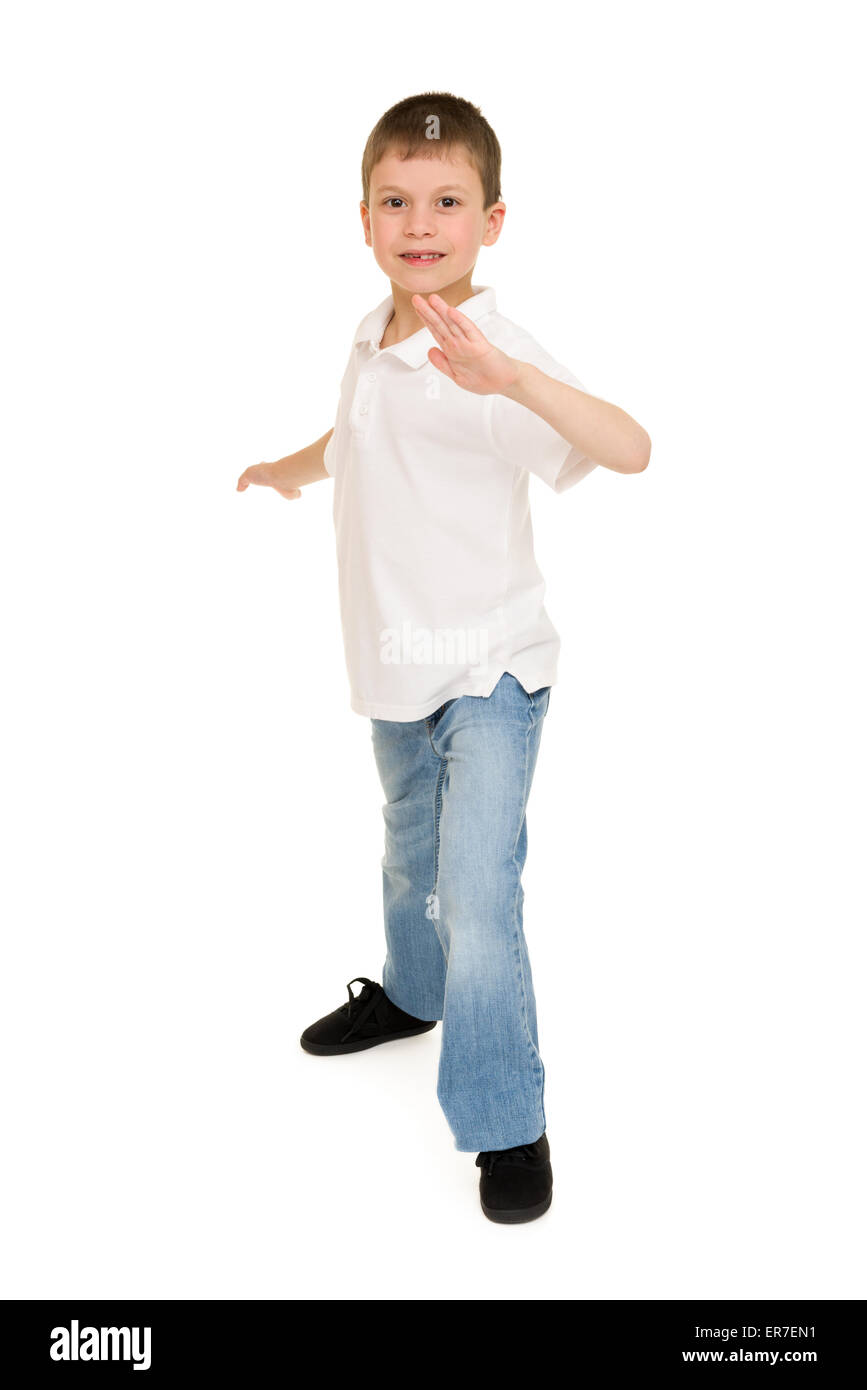 boy portrait in studio on white Stock Photo - Alamy