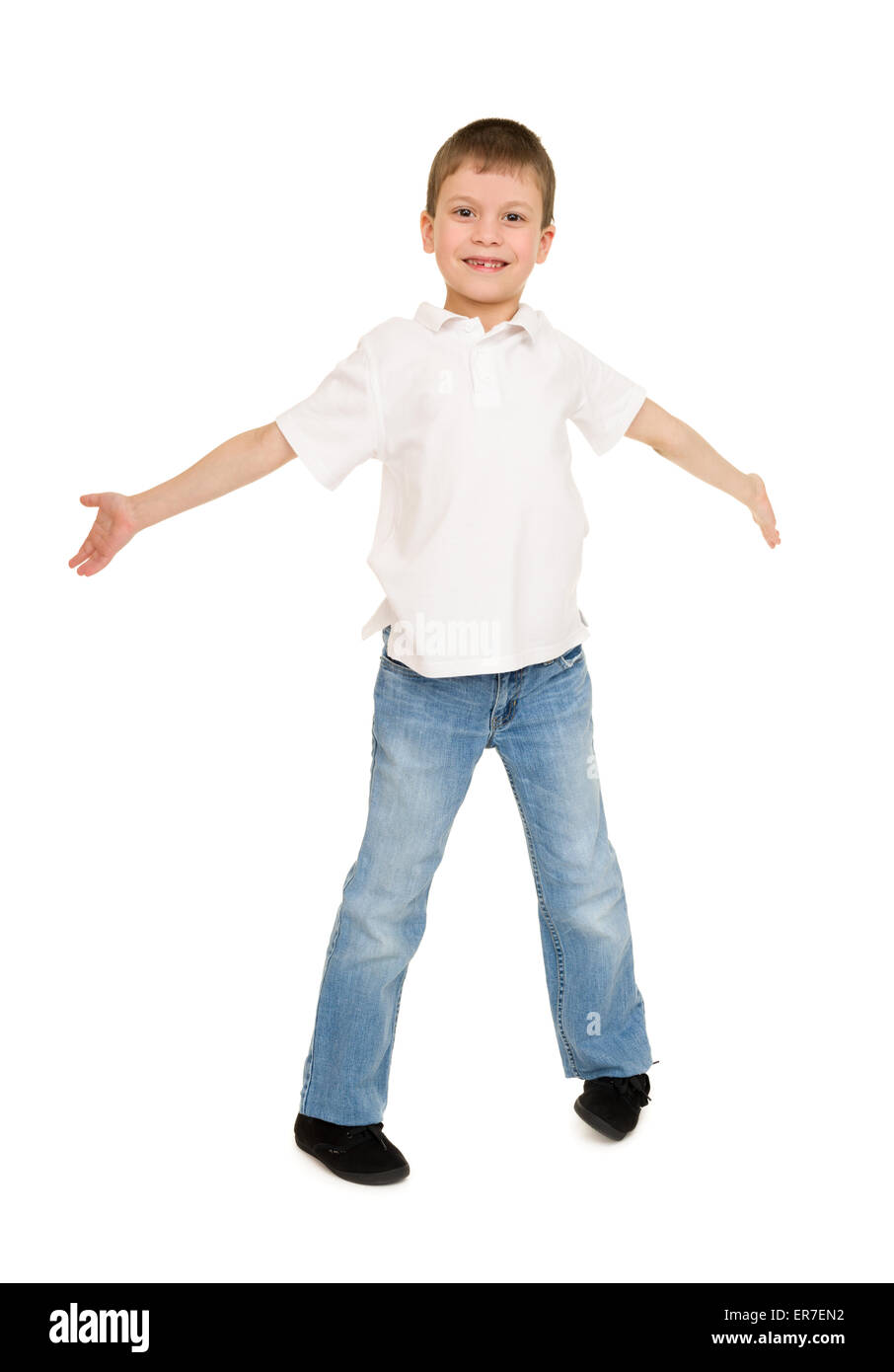 boy portrait in studio on white Stock Photo - Alamy