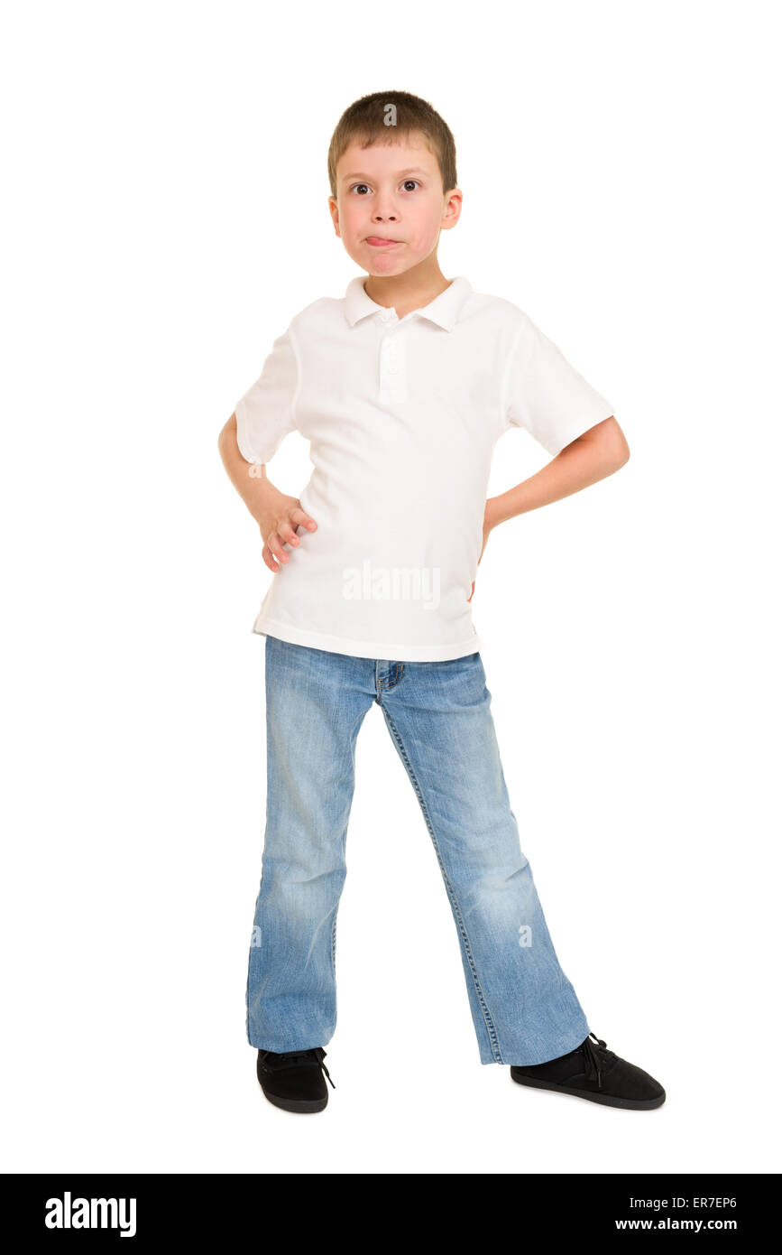 boy grimacing on white Stock Photo - Alamy