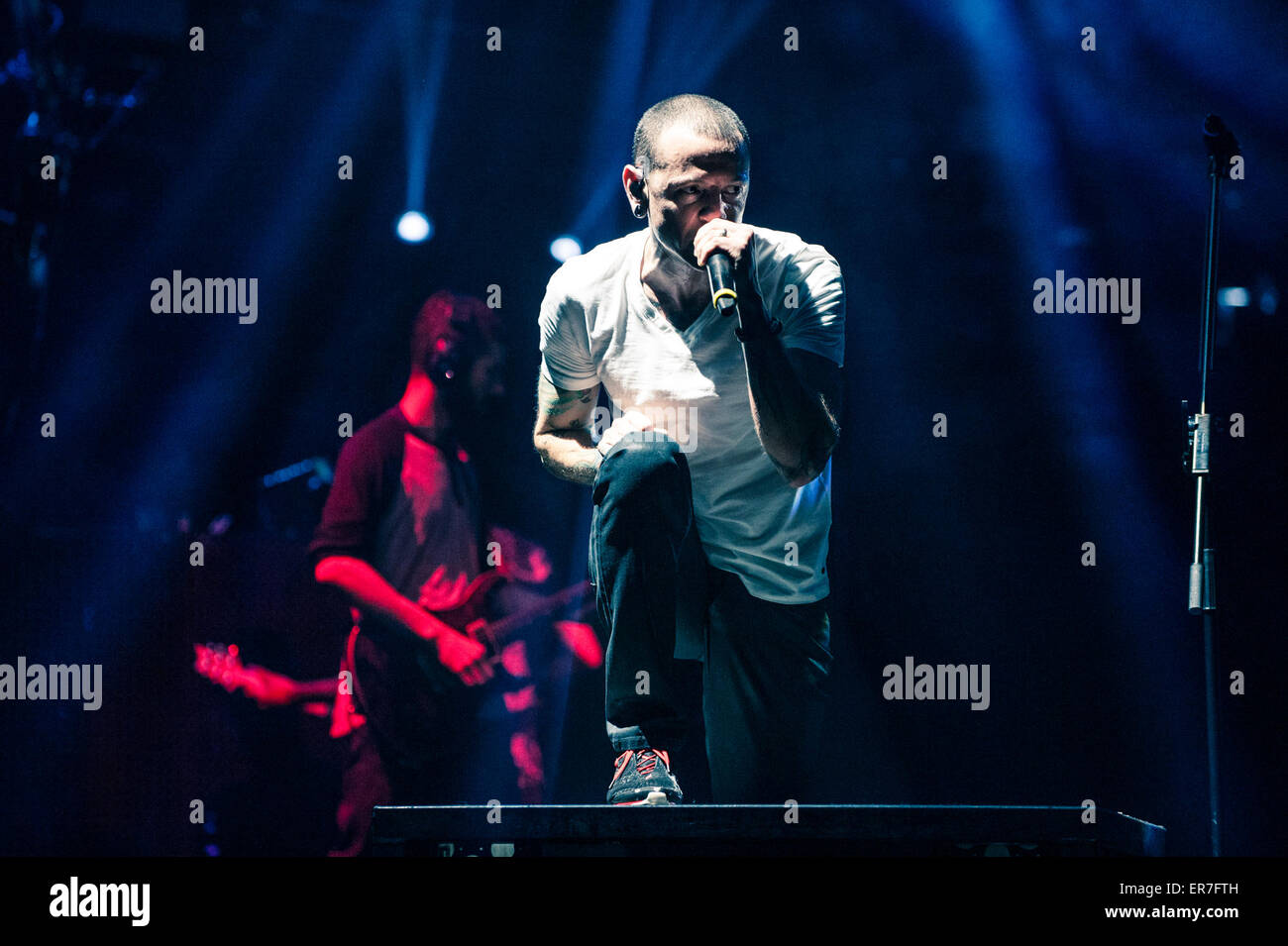 Linkin Park perform live in concert at The O2 Featuring: Chester ...