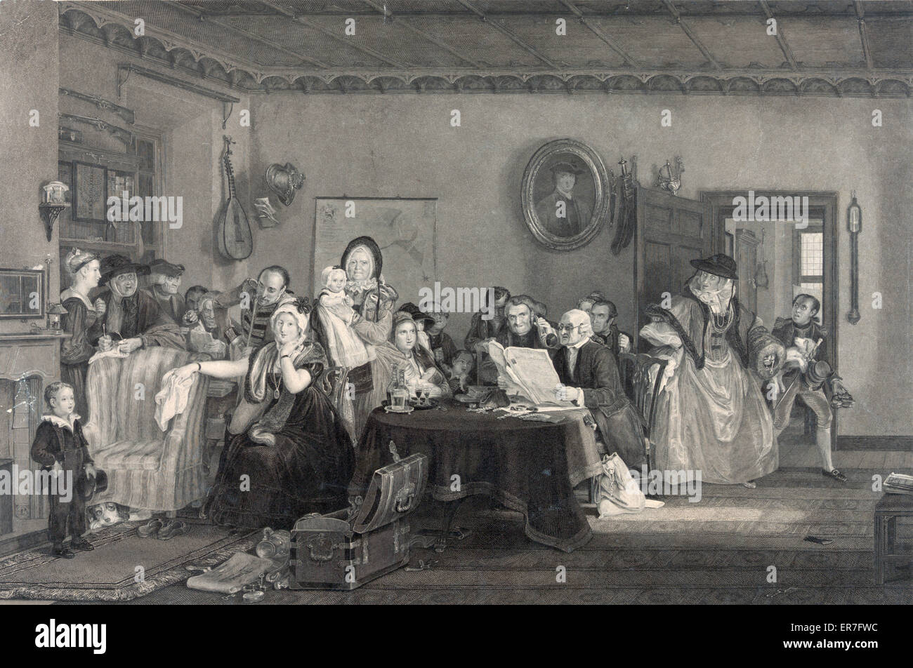 The reading of a will Stock Photo - Alamy