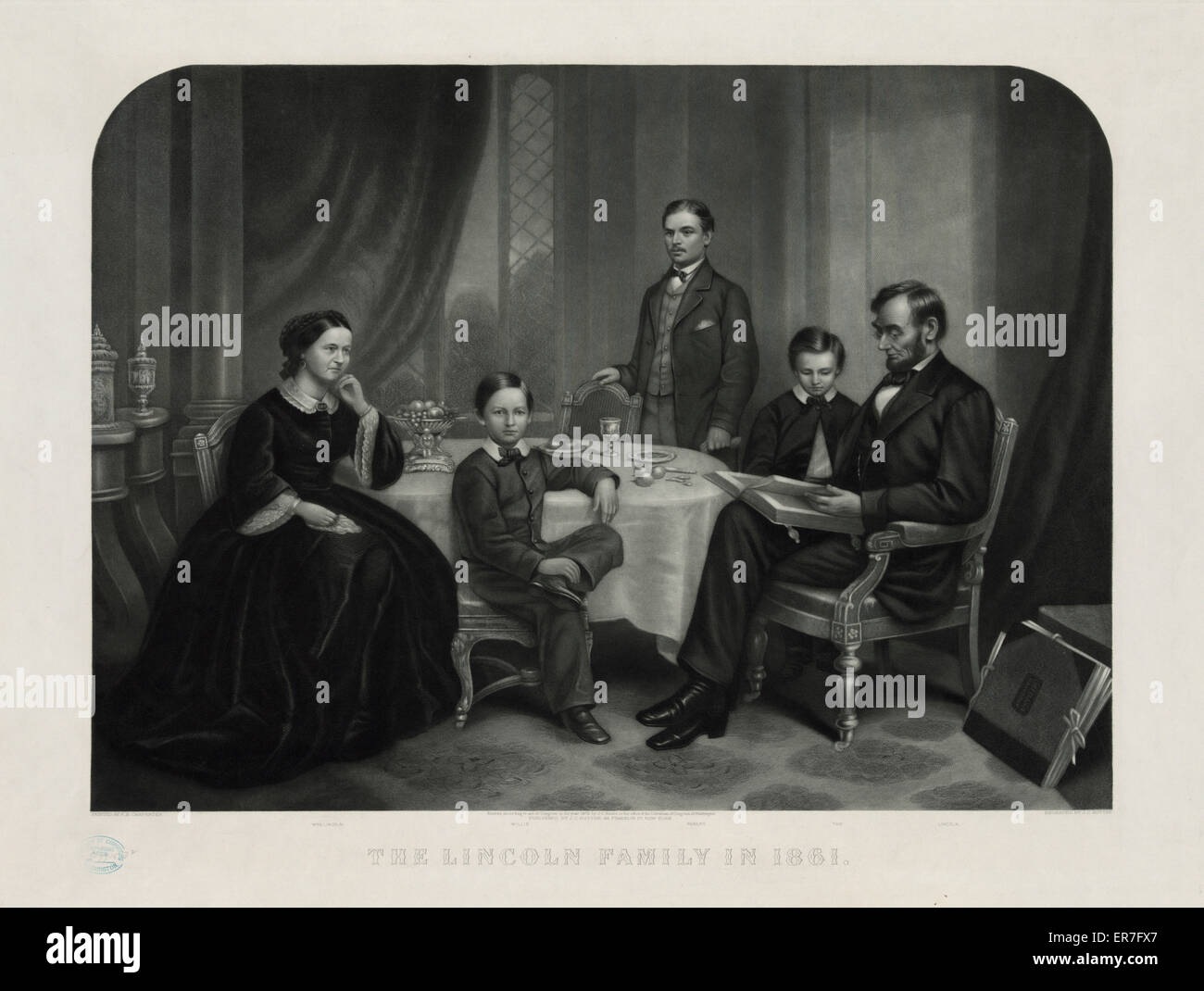 Lincoln family in 1861 Stock Photo - Alamy
