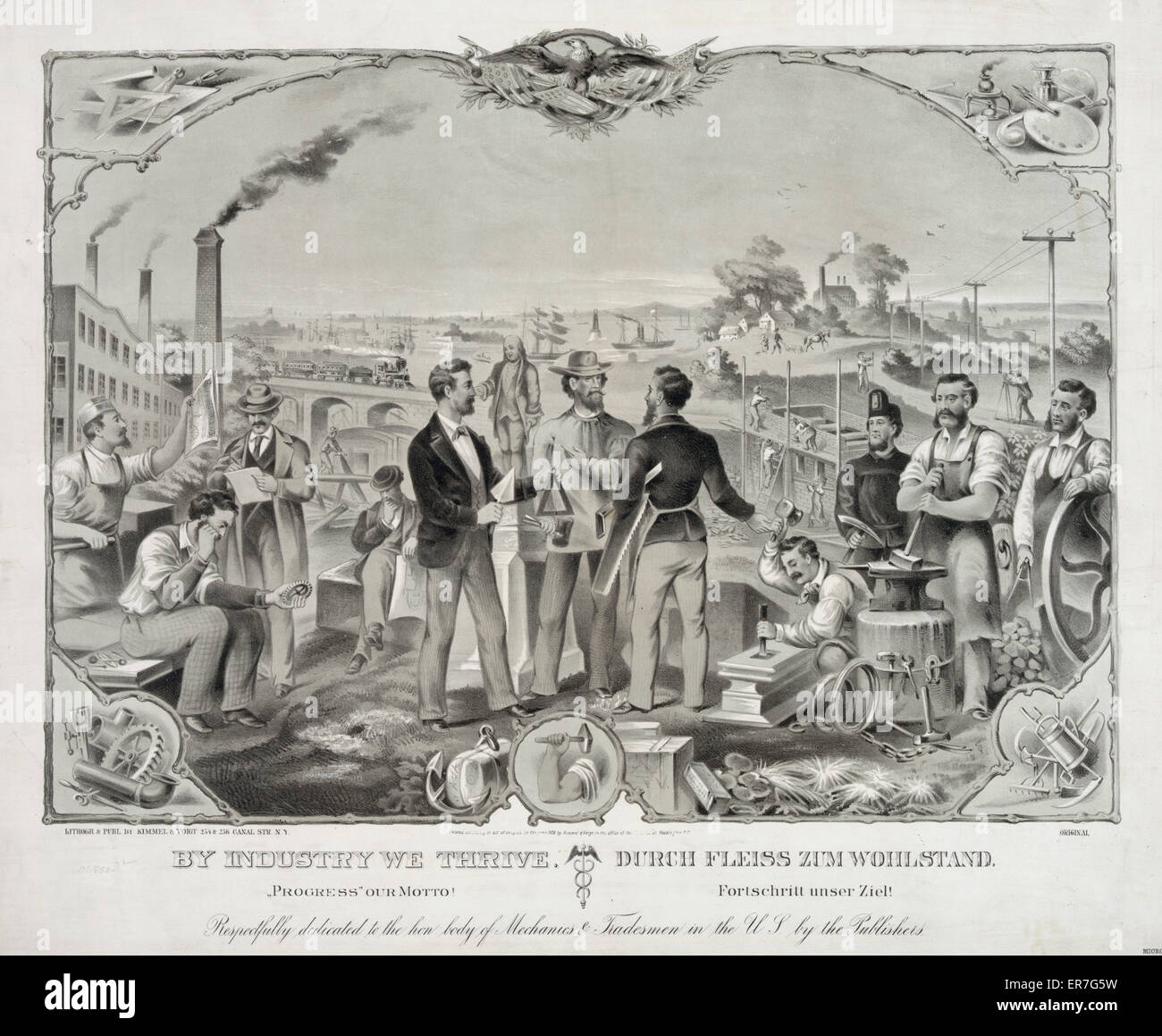 By industry we thrive. Progress our motto! Stock Photo - Alamy