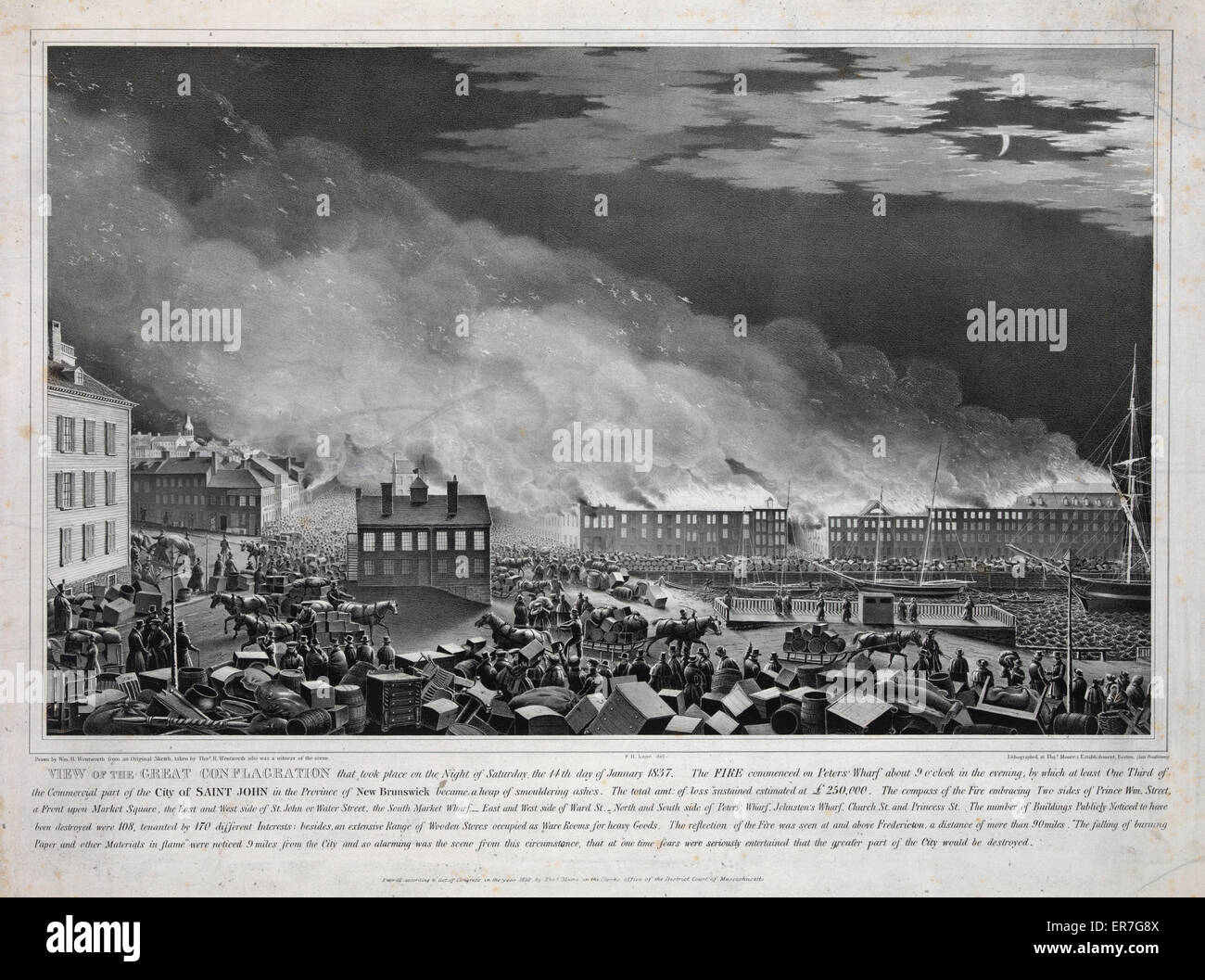 View of the great conflagration Stock Photo - Alamy