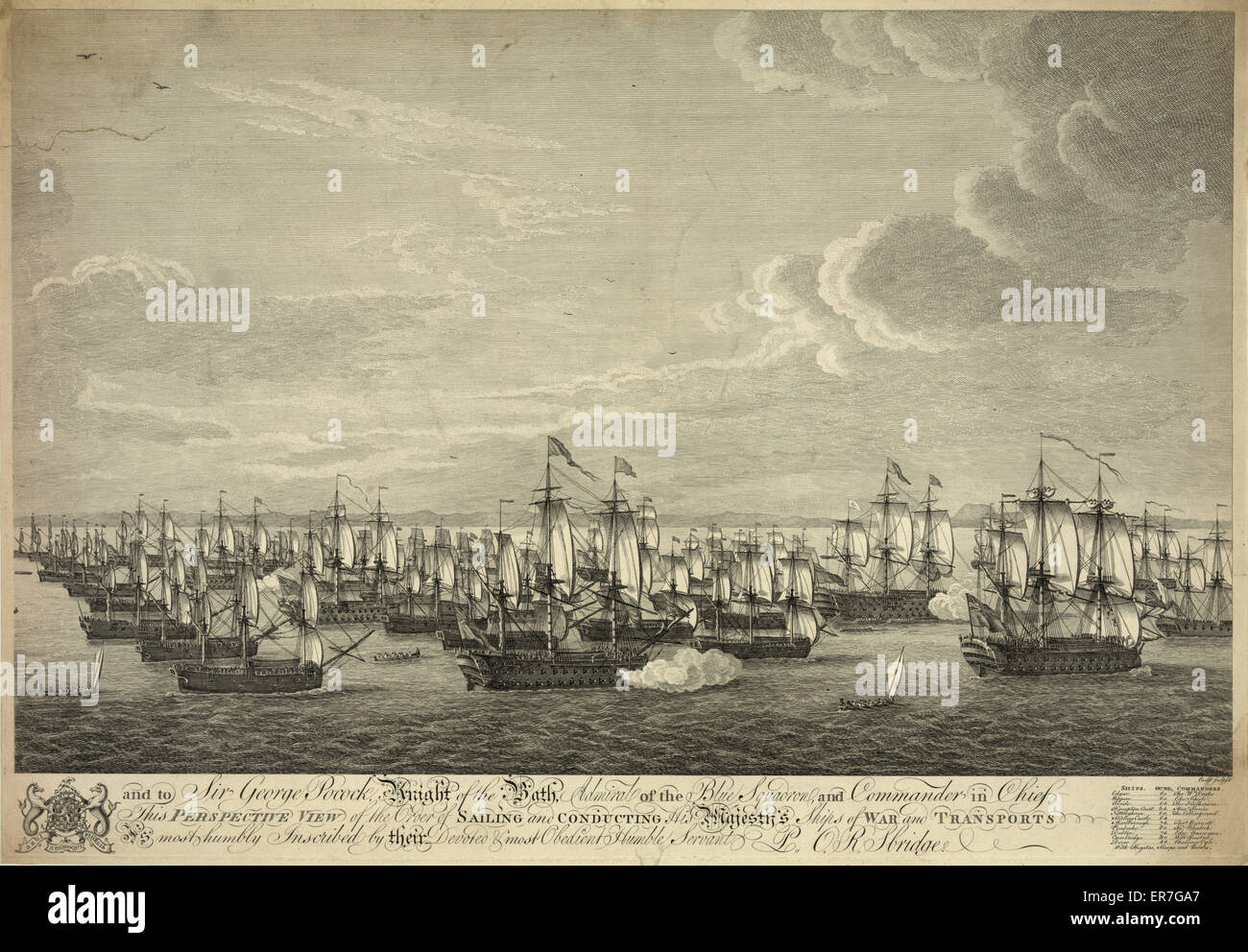 Perspective view of the order of sailing and conducting his Stock Photo ...