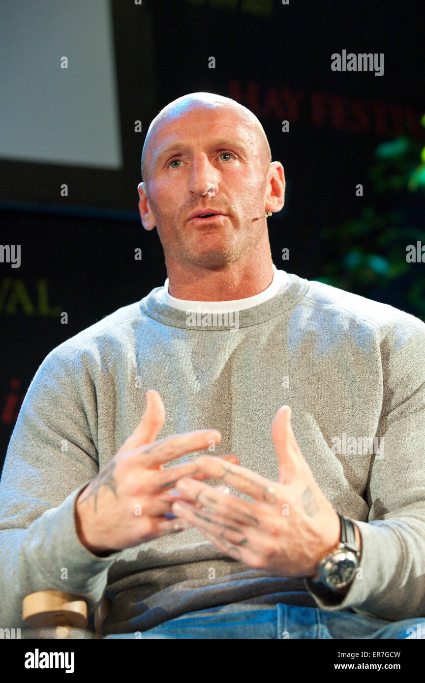 Hay-on-Wye, Powys, UK. 28th May 2015. Gareth Thomas 'Alfie' former ...