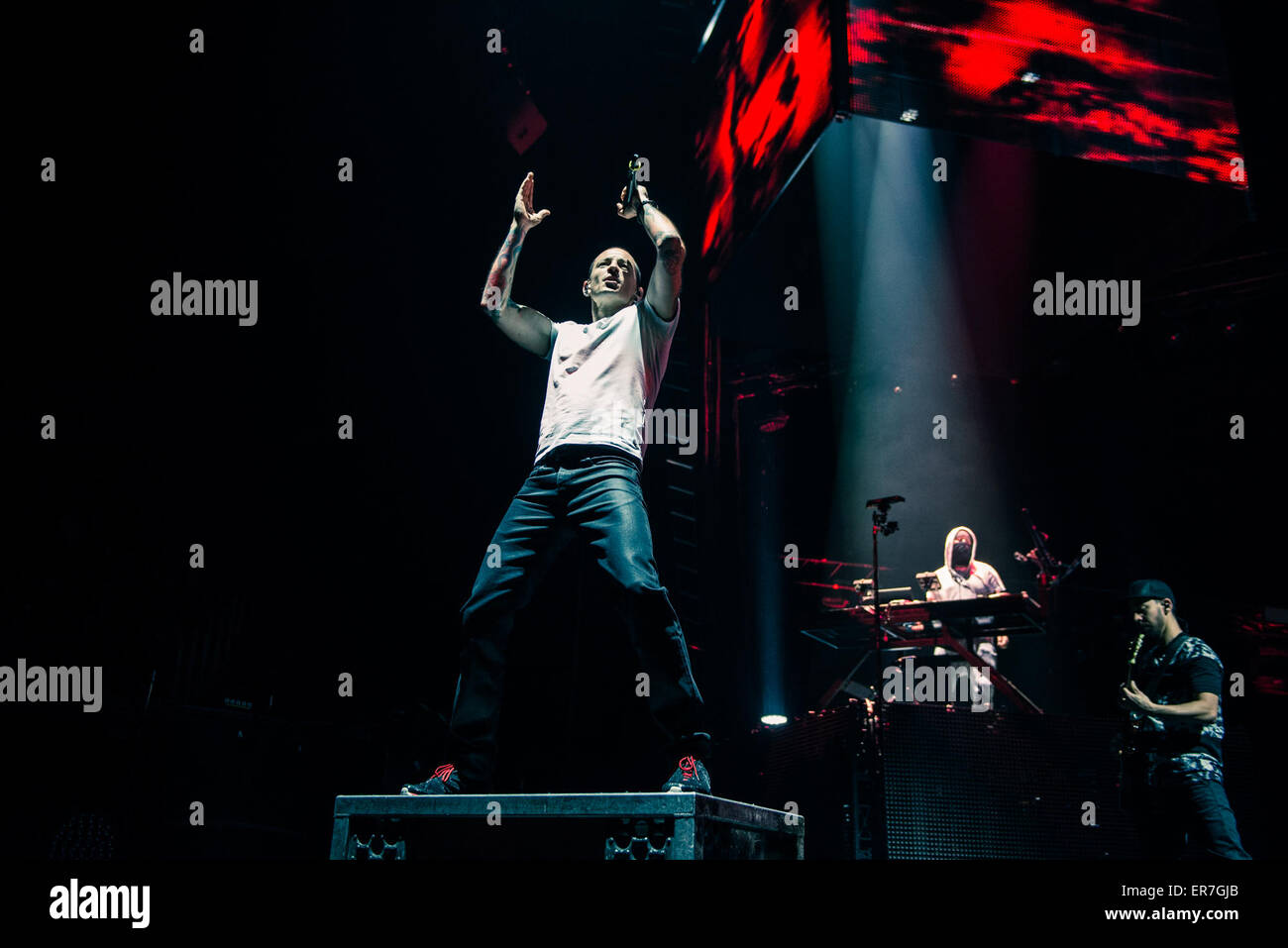 Linkin Park perform live in concert at The O2 Featuring: Chester ...
