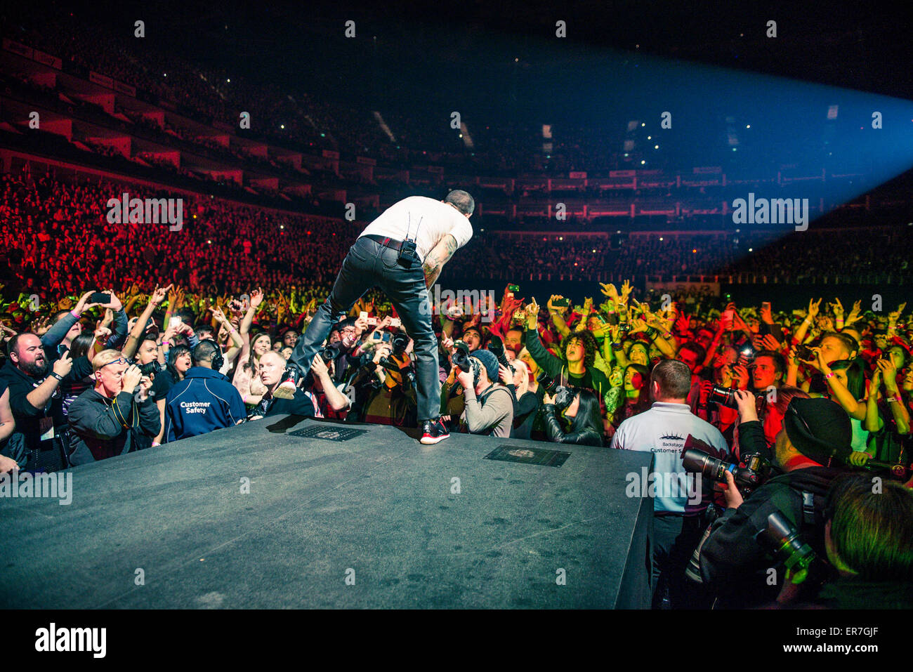 Linkin Park perform live in concert at The O2 Featuring: Chester ...