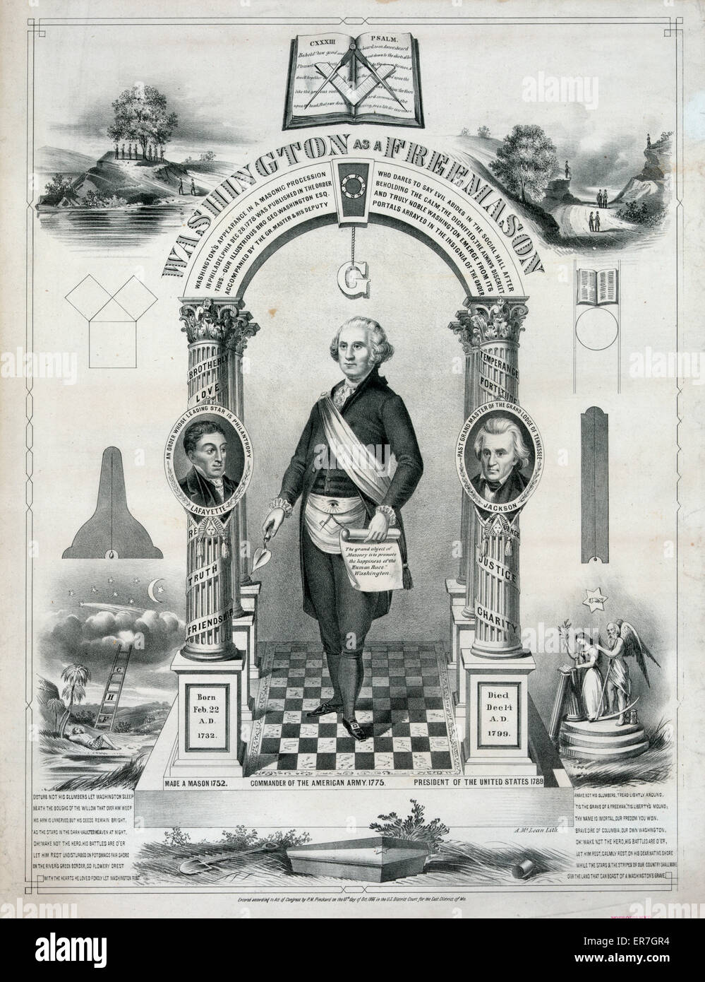 Washington as a freemason Stock Photo - Alamy