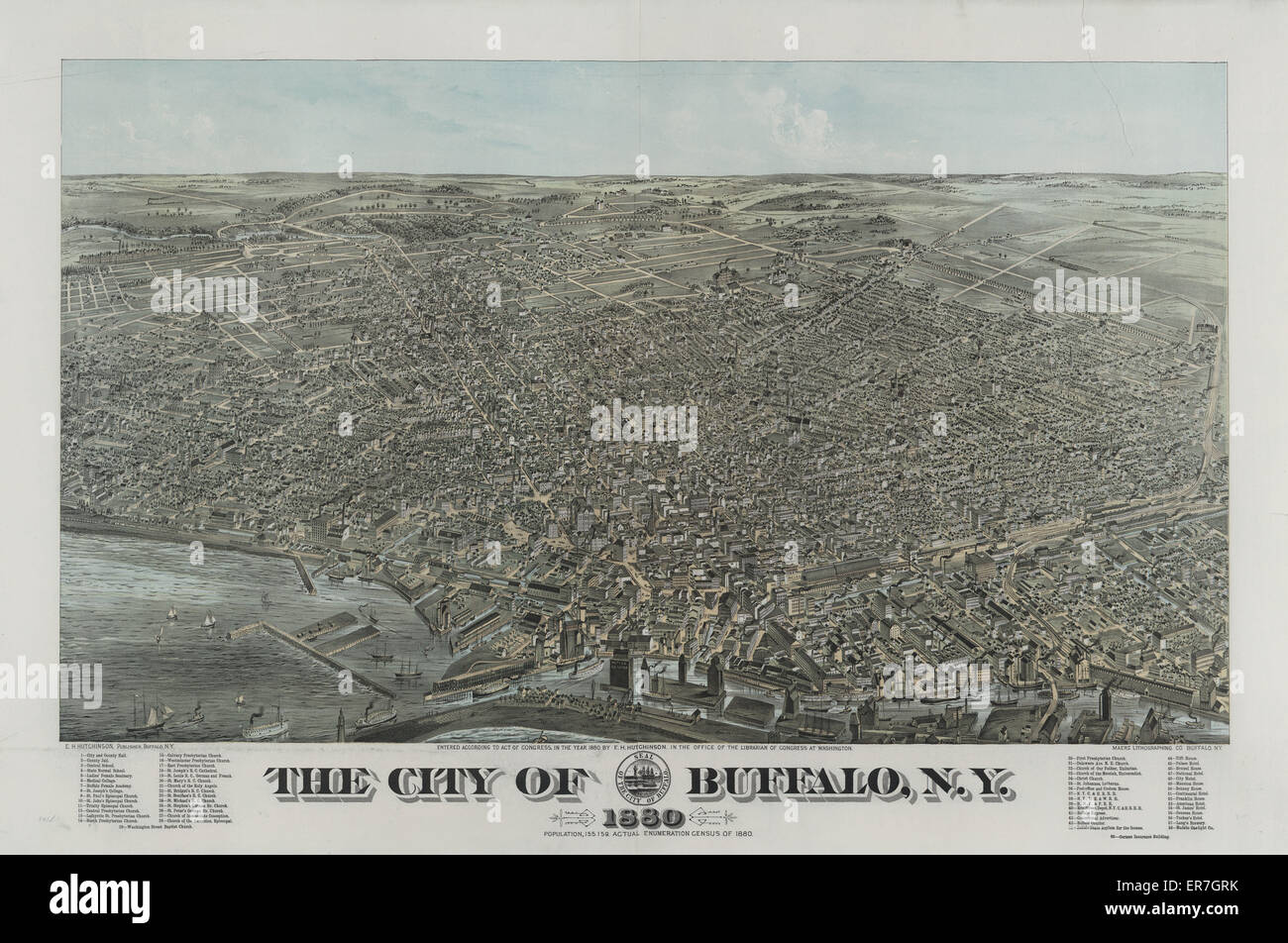 The city of Buffalo, N.Y. 1880 Stock Photo - Alamy