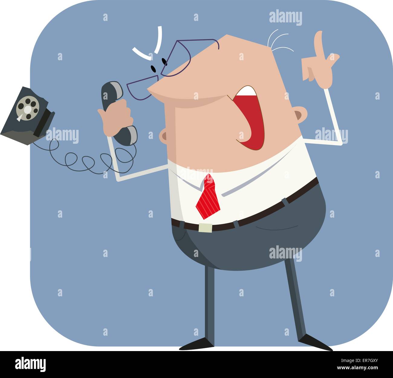 Angry boss glasses man hi-res stock photography and images - Alamy