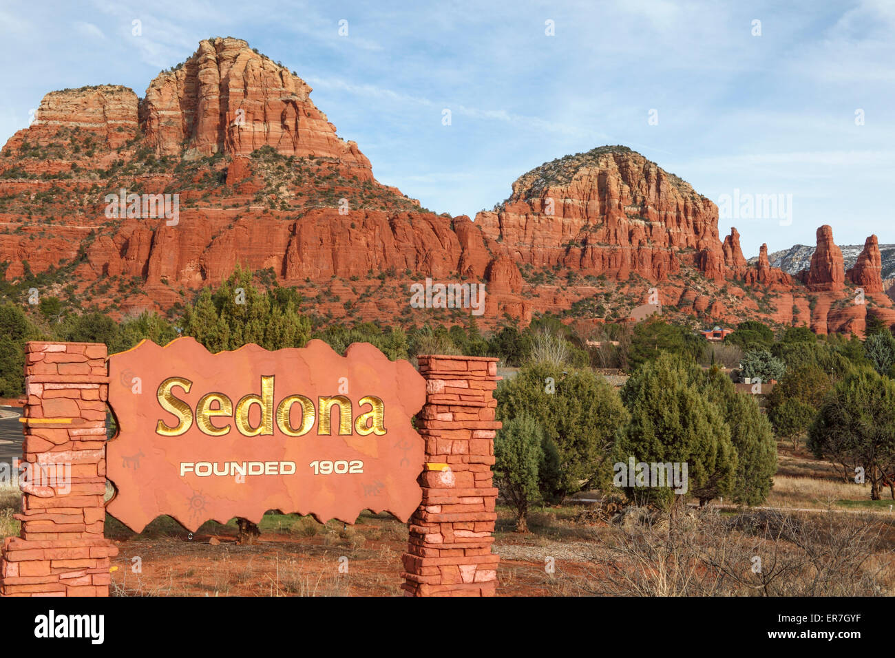 Sedona city sign hi-res stock photography and images - Alamy
