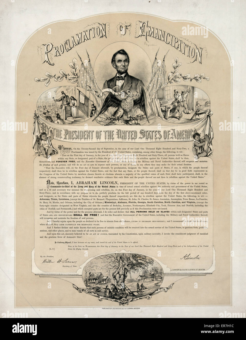 Proclamation of emancipation Stock Photo - Alamy