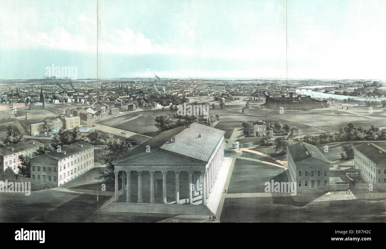 Philadelphia, from Girard College-1850 Stock Photo - Alamy