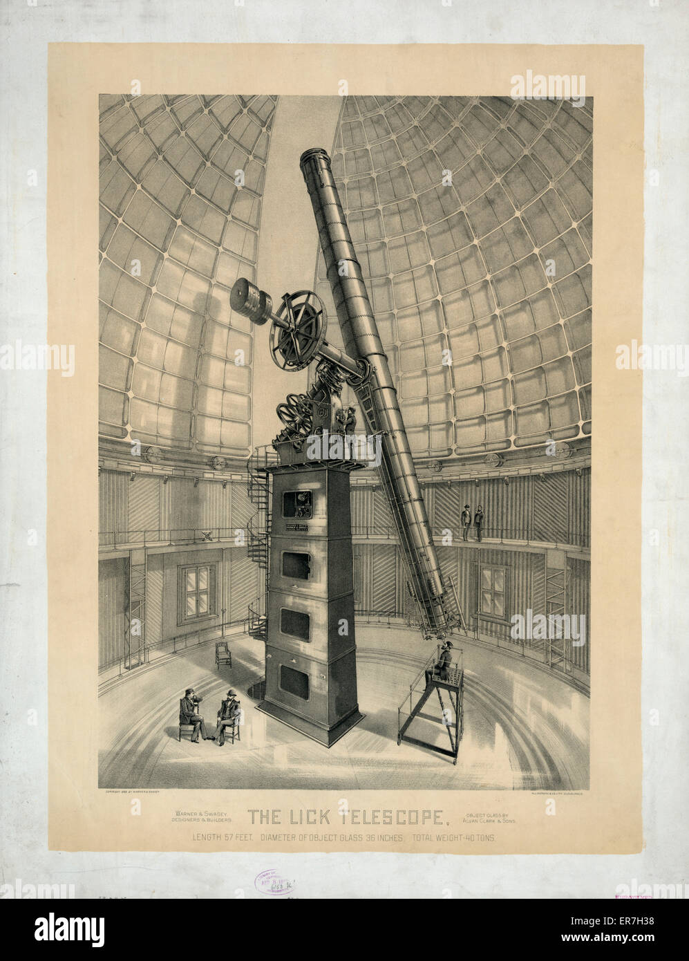 The lick telescope, length 57 feet Stock Photo - Alamy