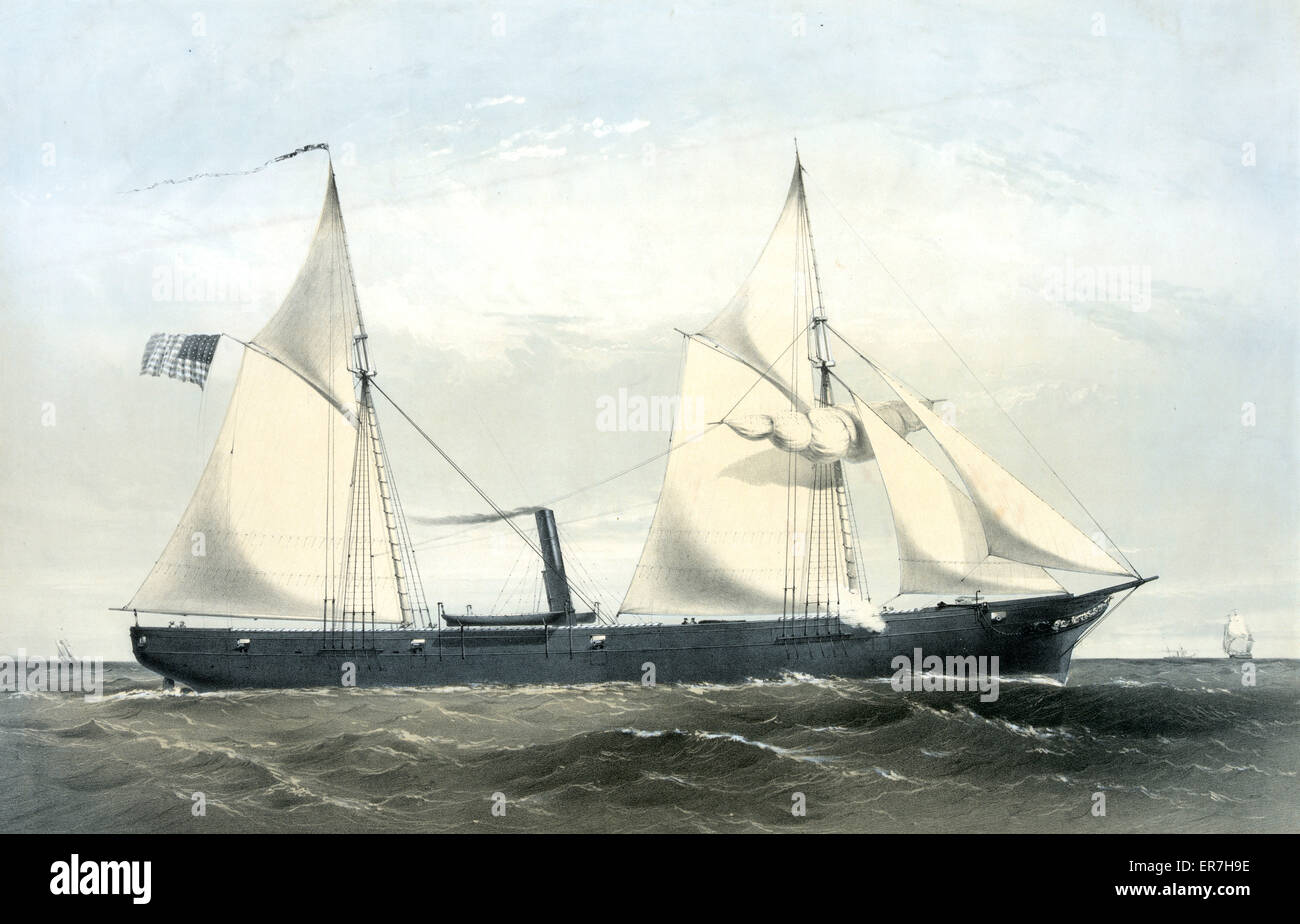 U.S. steam gun boat Chippewa Stock Photo - Alamy