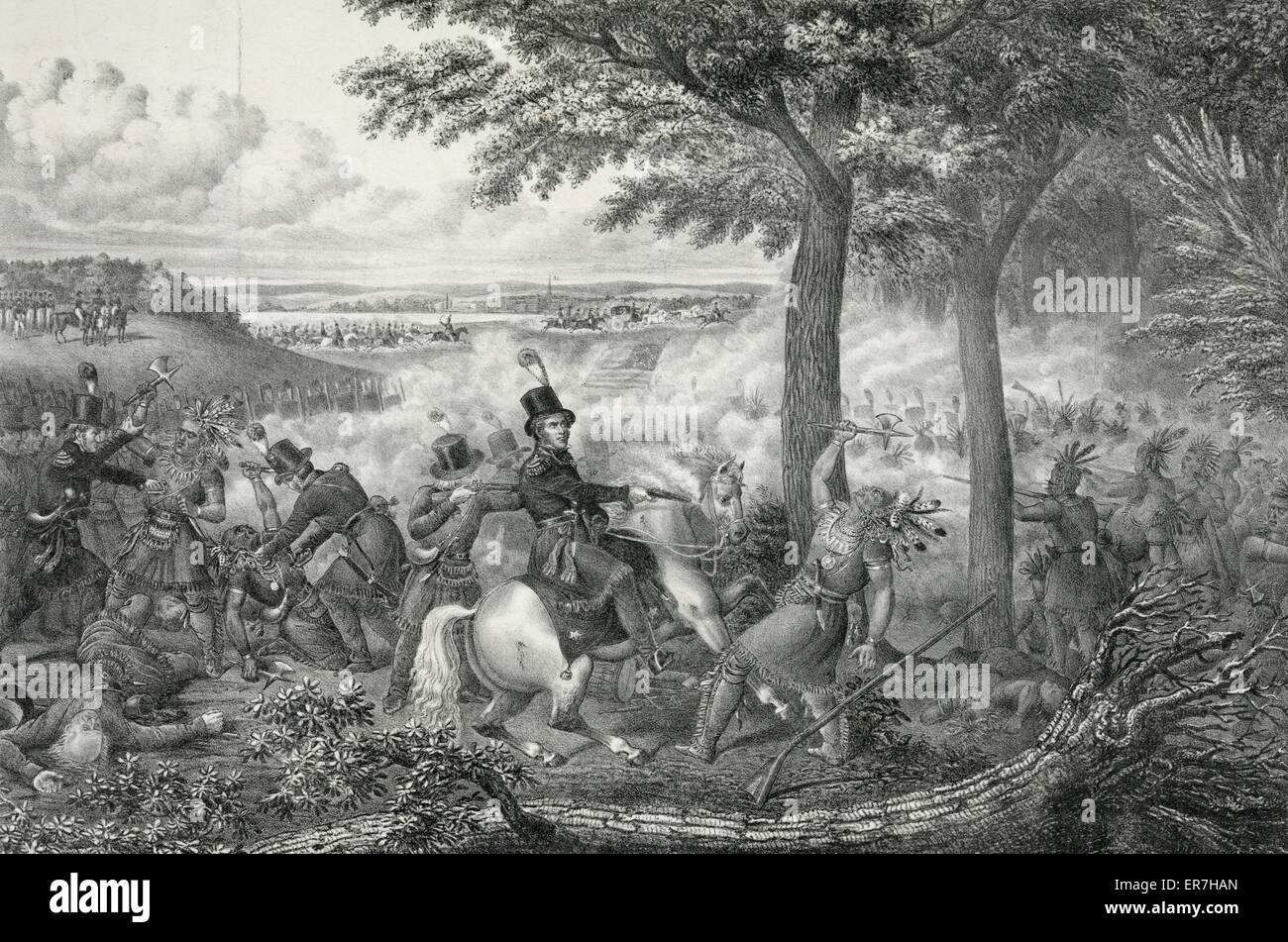 Battle of the Thames. Respectfully dedicated to Andrew Jackson Esq ...