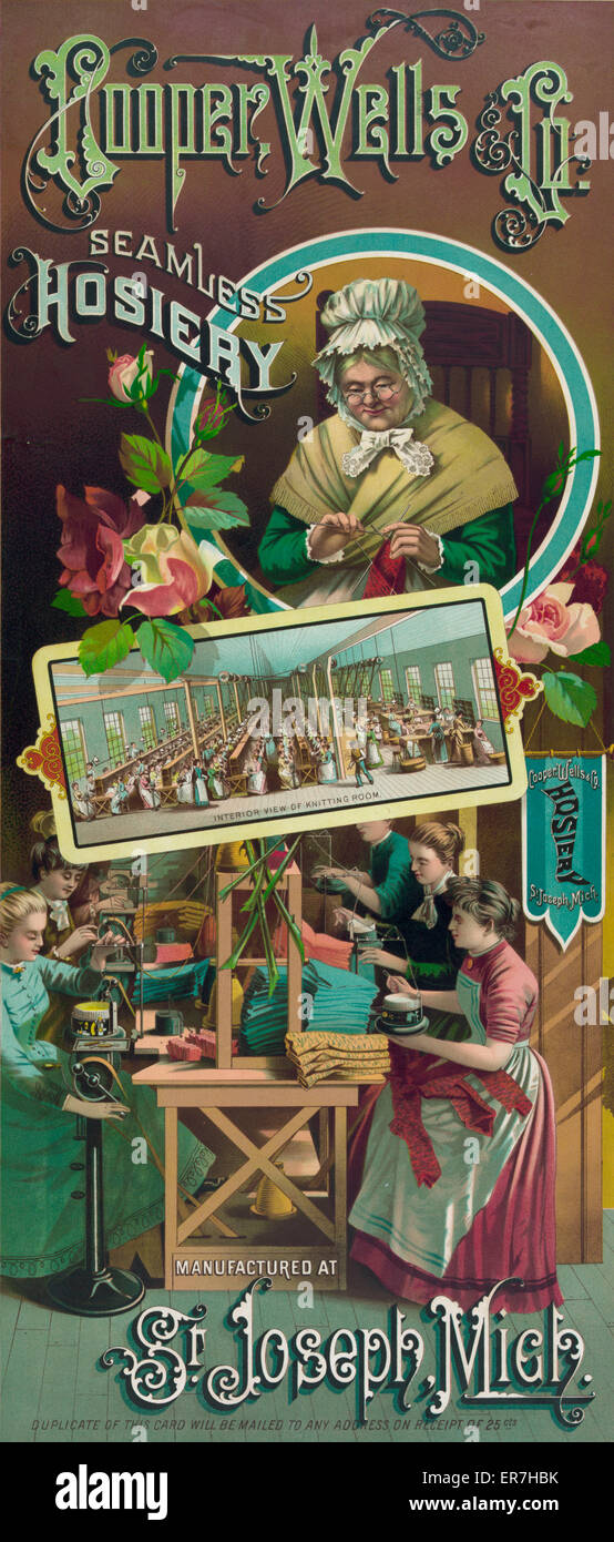 Cooper, Wells & Co. seamless hosiery Stock Photo - Alamy