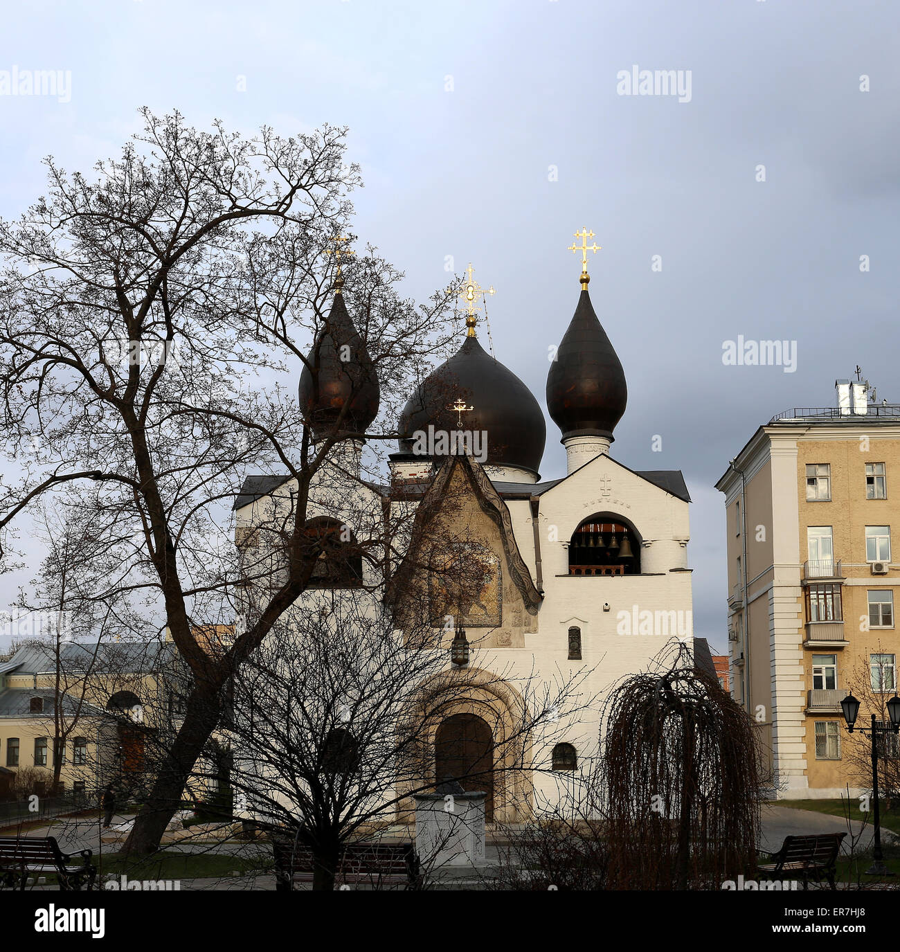 Orthodox Church and monastery photographed close up Stock Photo - Alamy