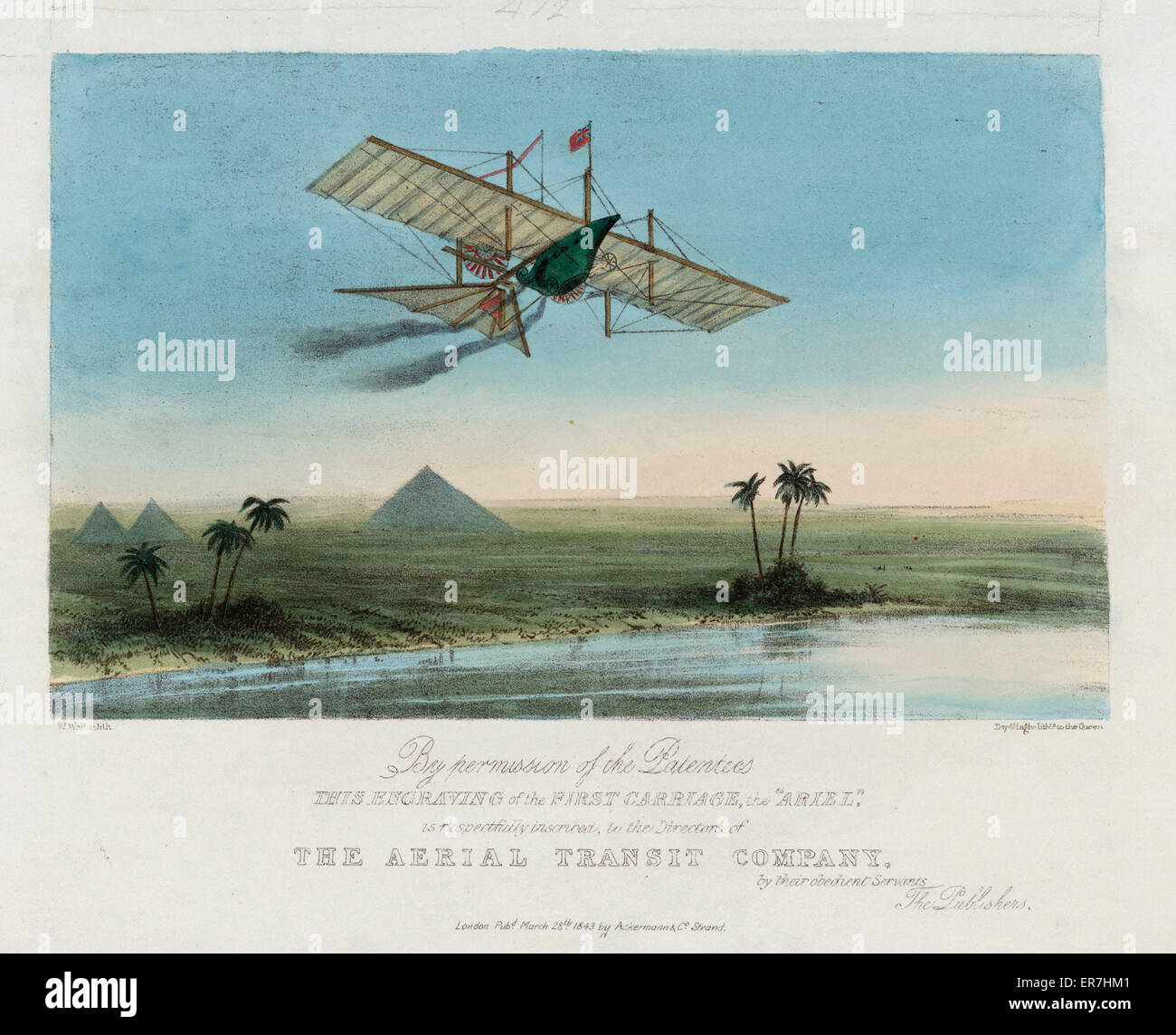 Ariel, the first carriage of the Aerial Transit Company Stock Photo - Alamy