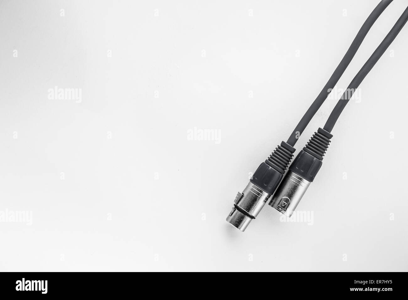 XLR cables and connections details. Poster background Stock Photo - Alamy