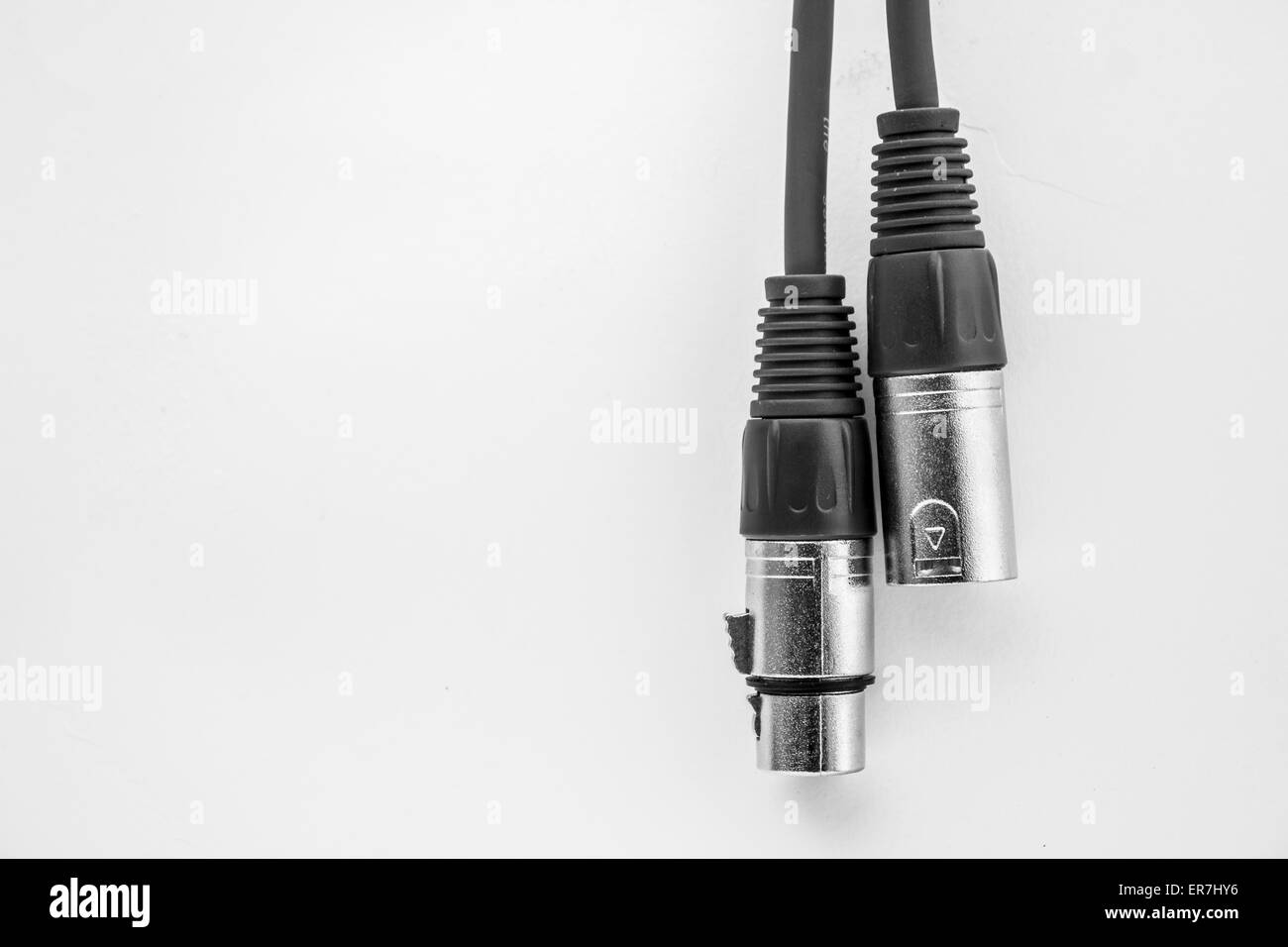 XLR cables and connections details. Poster background Stock Photo - Alamy