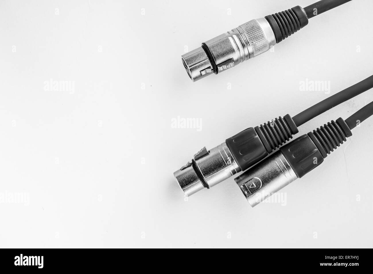 XLR cables and connections details. Poster background Stock Photo - Alamy