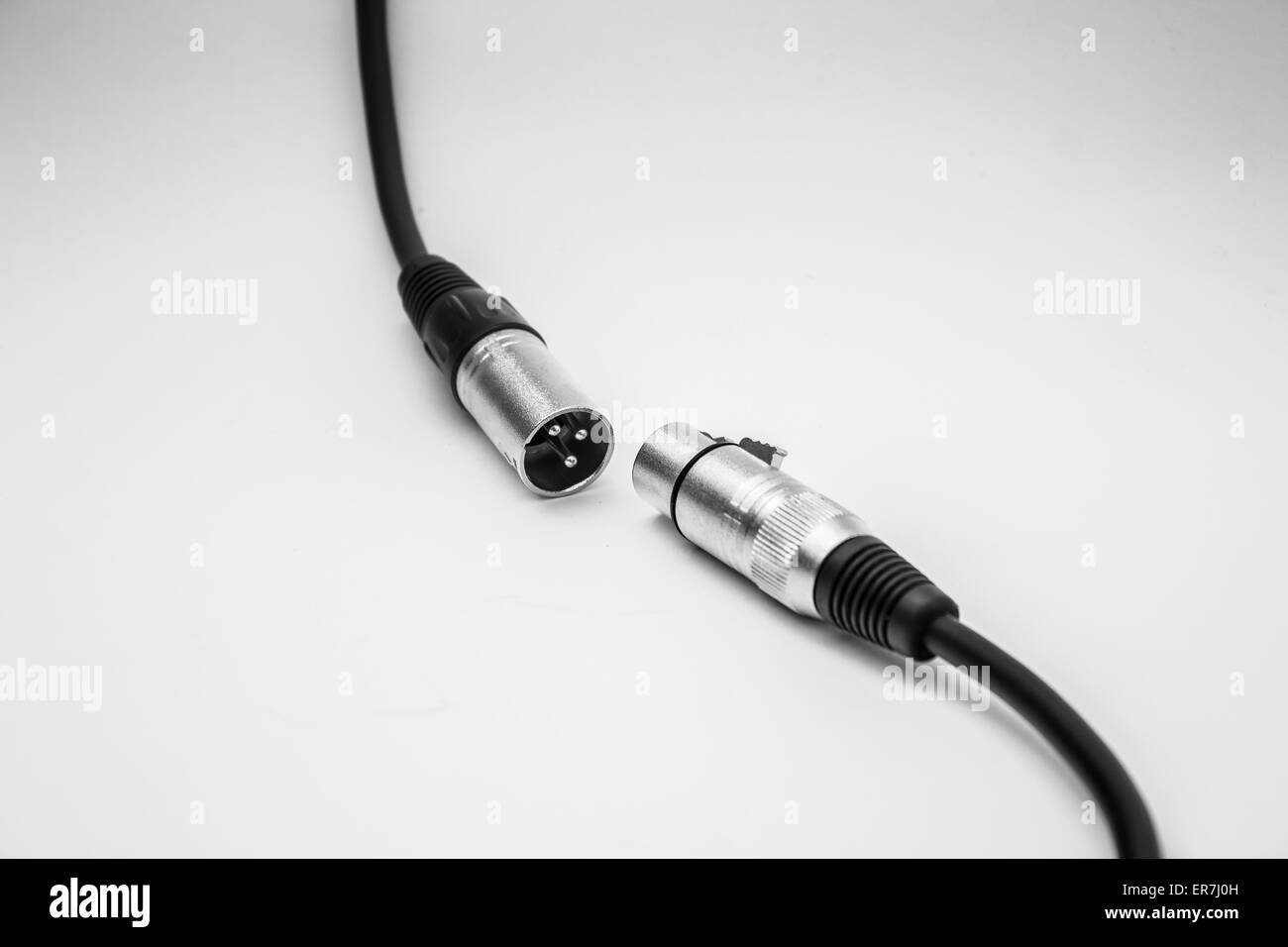 XLR cables and connections details. Poster background Stock Photo - Alamy