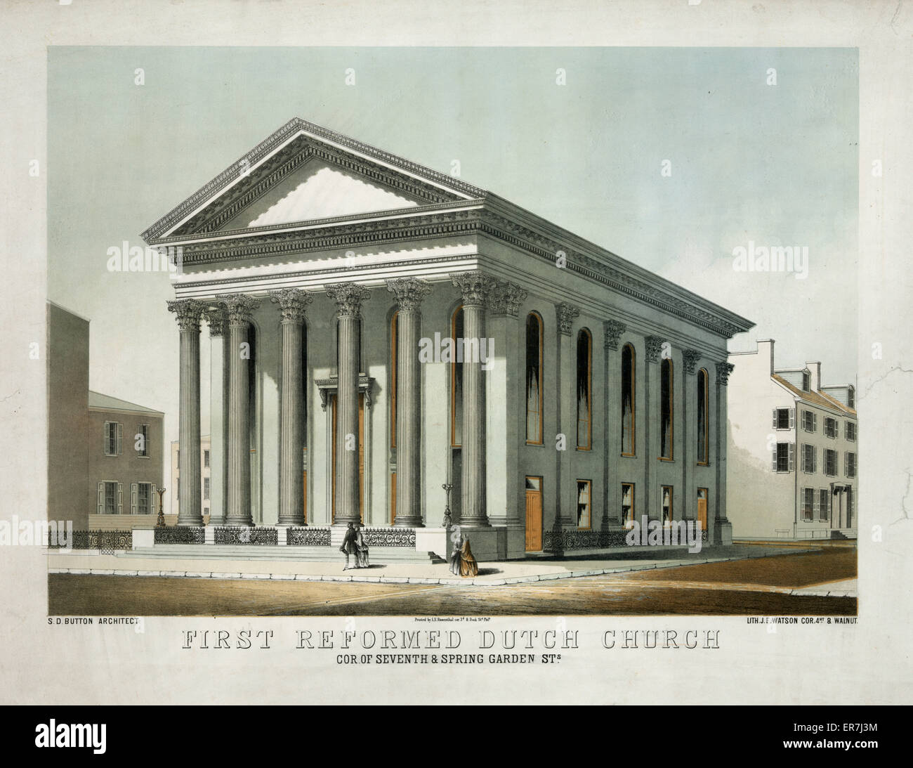 First reformed Dutch church, cor. of Seventh & Spring Garden Stock ...
