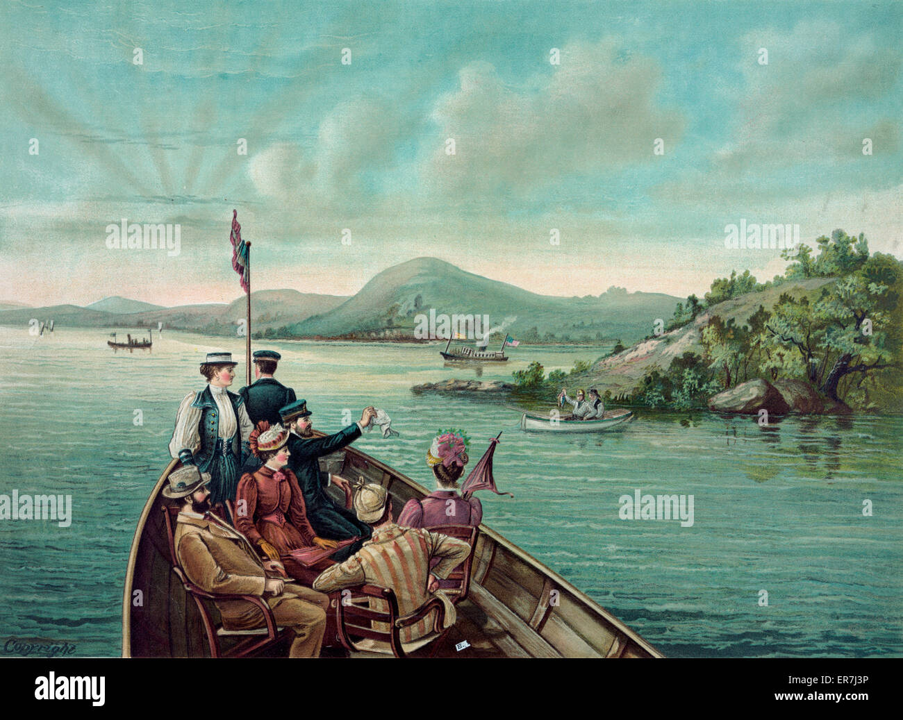 Scene on Lake George Stock Photo - Alamy