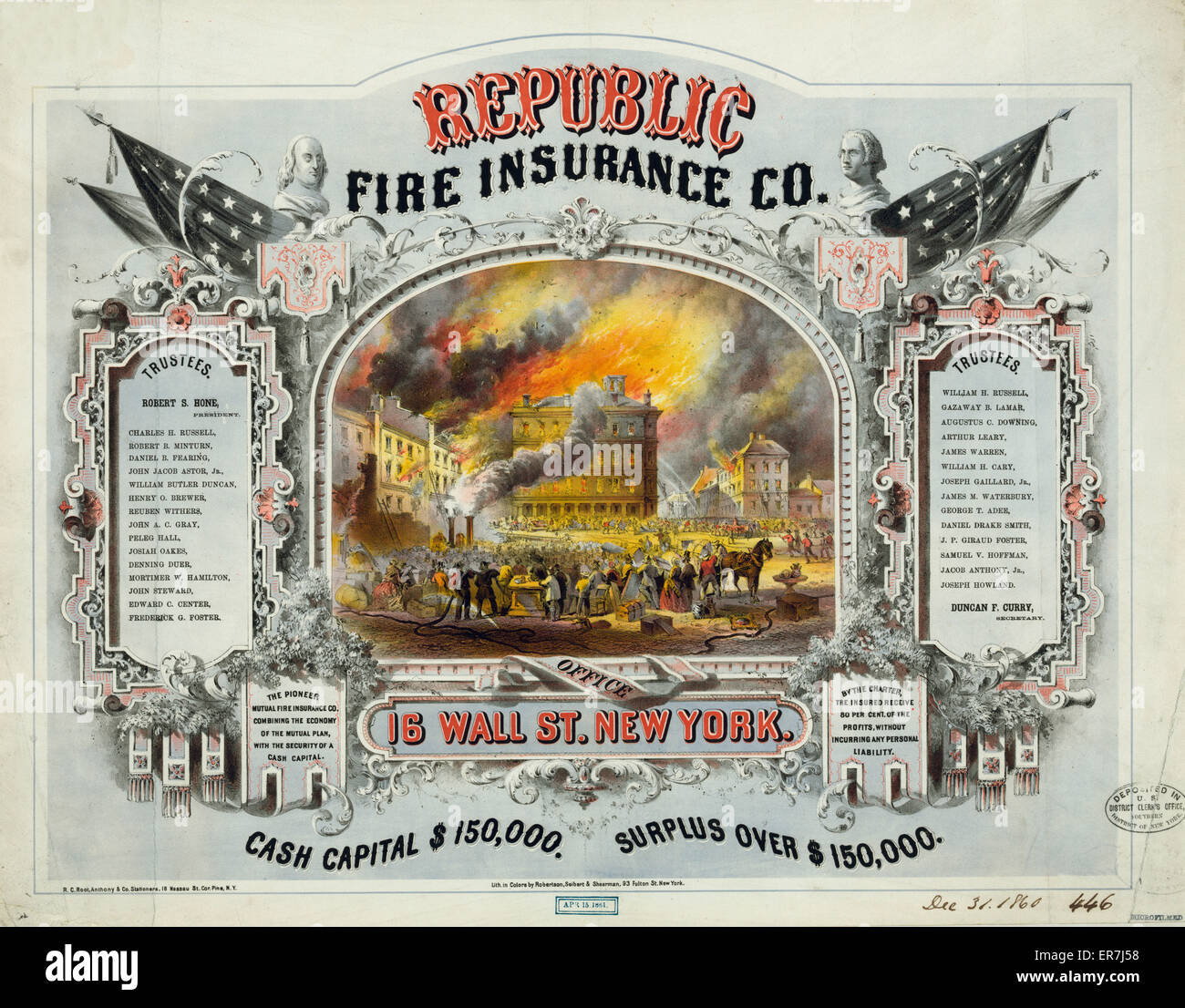 Republic fire insurance co Stock Photo - Alamy
