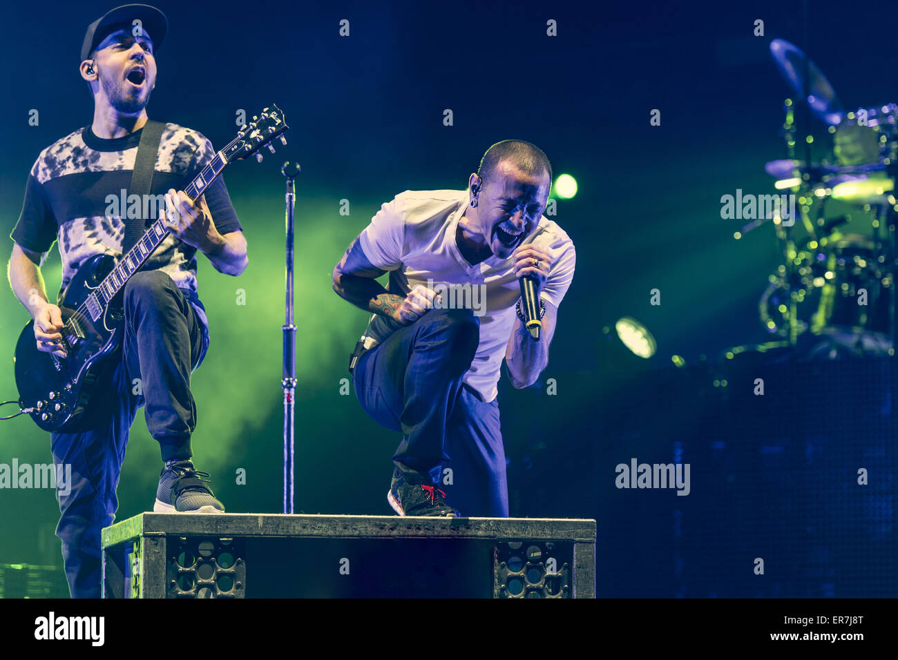 Linkin Park perform live in concert at The O2 Featuring: Linkin Park ...