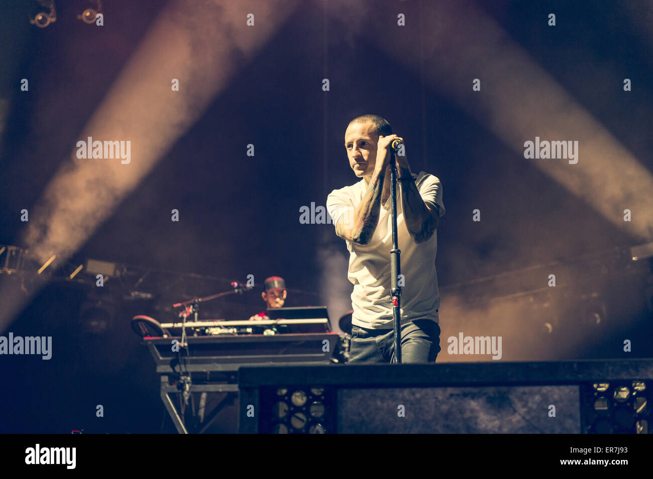 Linkin Park perform live in concert at The O2 Featuring: Linkin Park ...