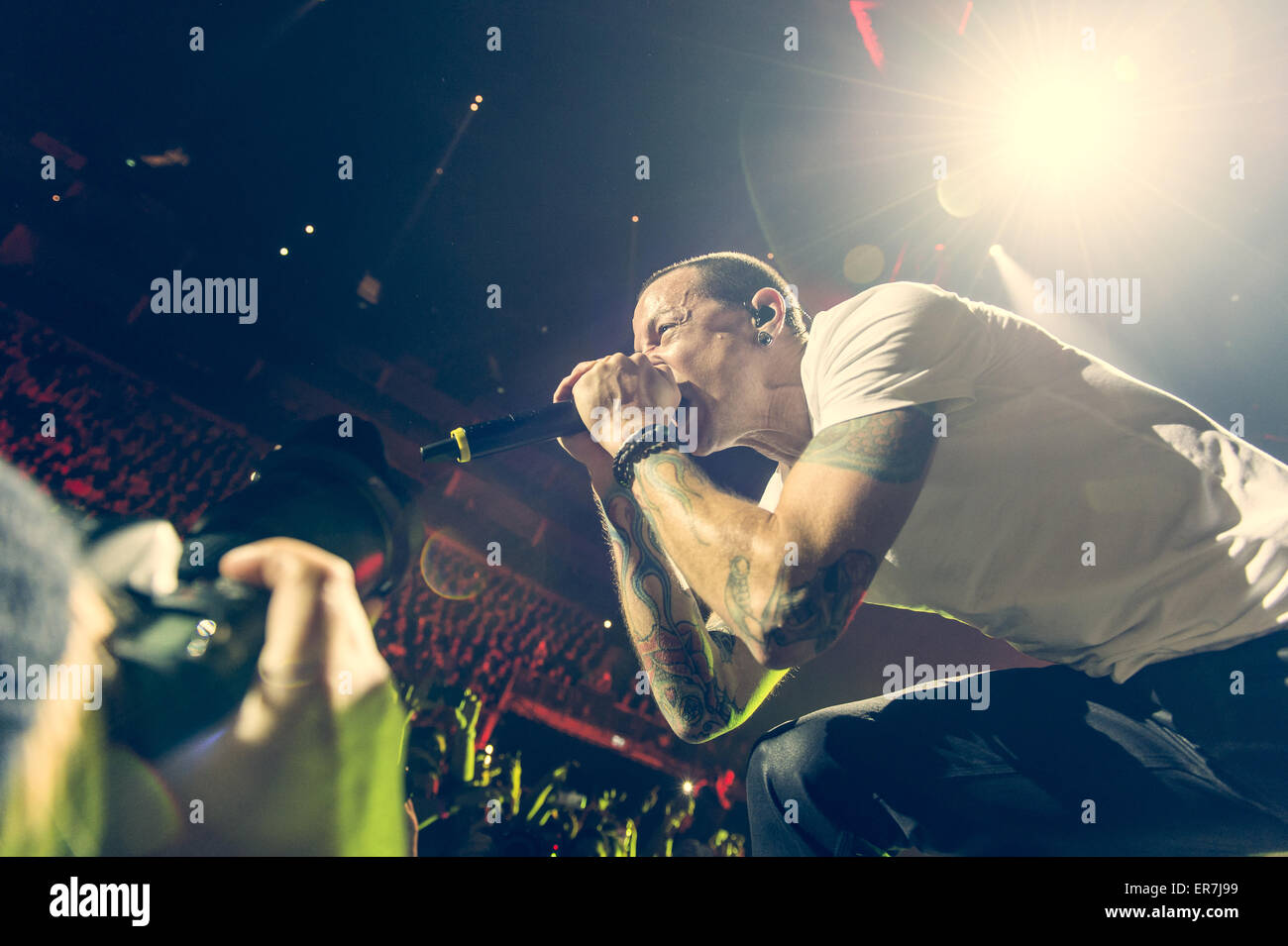 Linkin Park perform live in concert at The O2 Featuring: Linkin Park ...